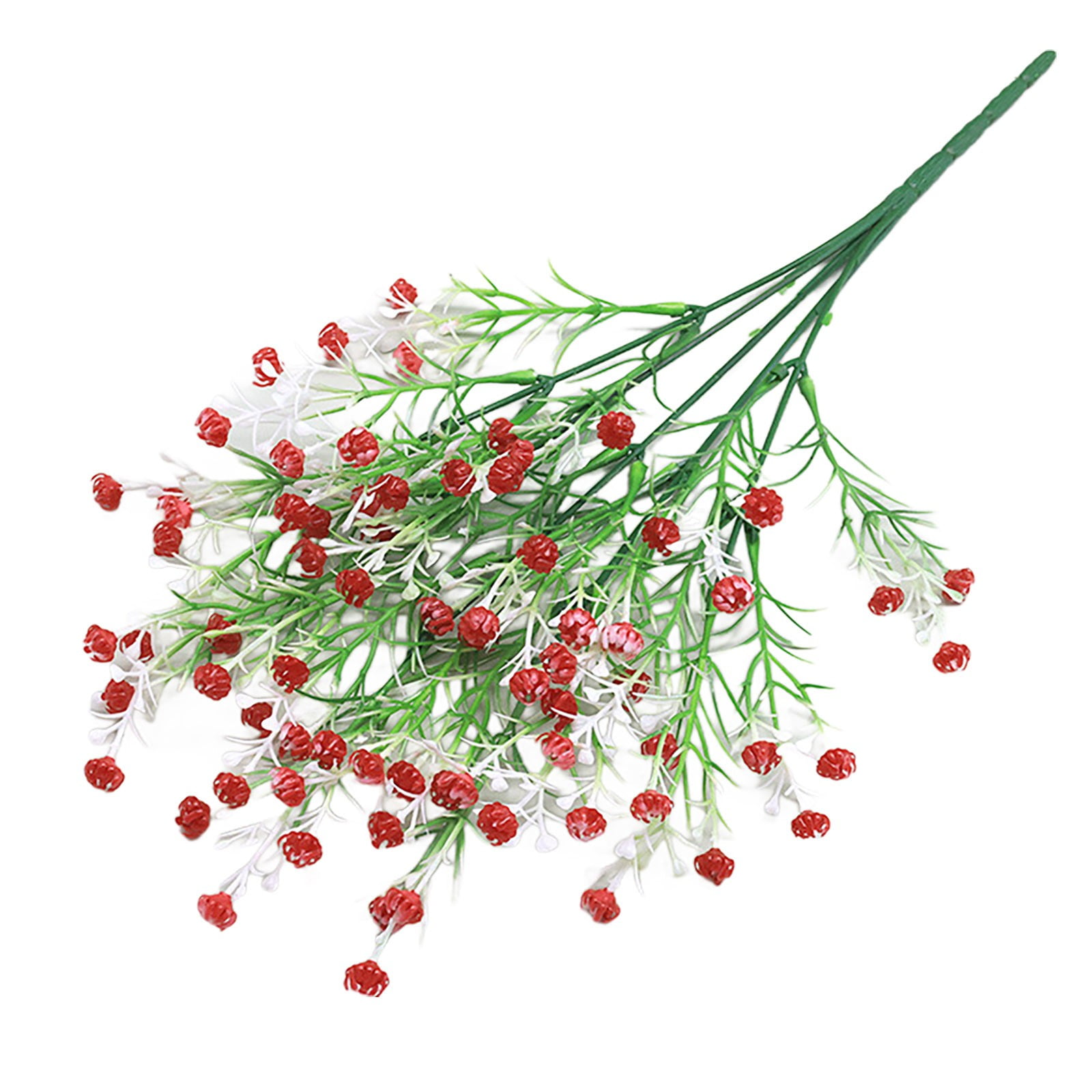 Artificial Baby’s Breath Flower Faux Plant Bouquet, Silk Fake Bush ...