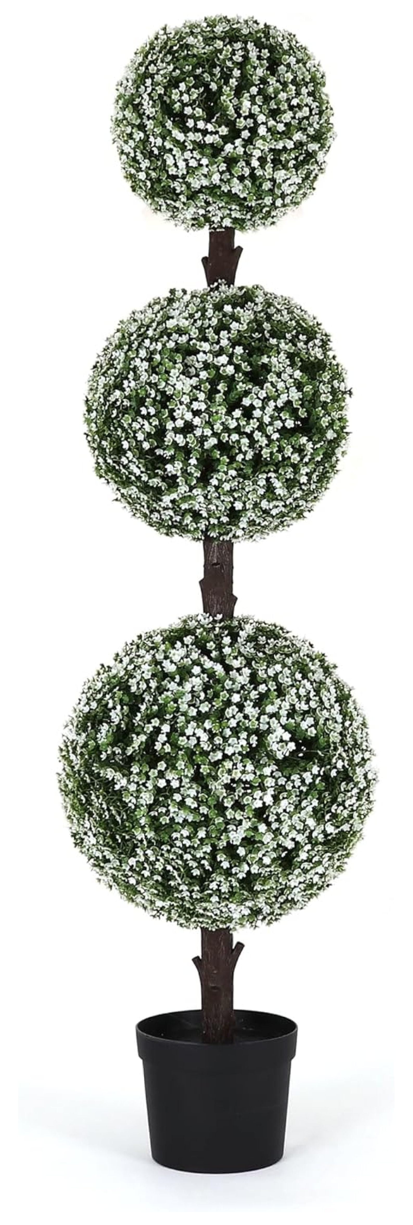 Artificial Baby's Breath Topiary Tree - 4' Baby's Breath Tree - Indoor ...