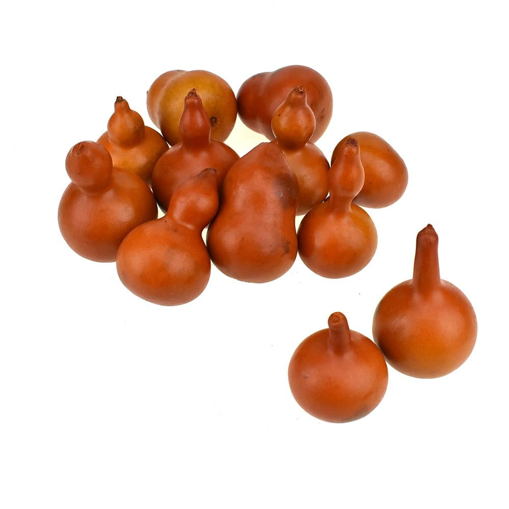 Artificial Bagged Bottle Gourd Fall Decor, Orange, Assorted Sizes, 12 ...