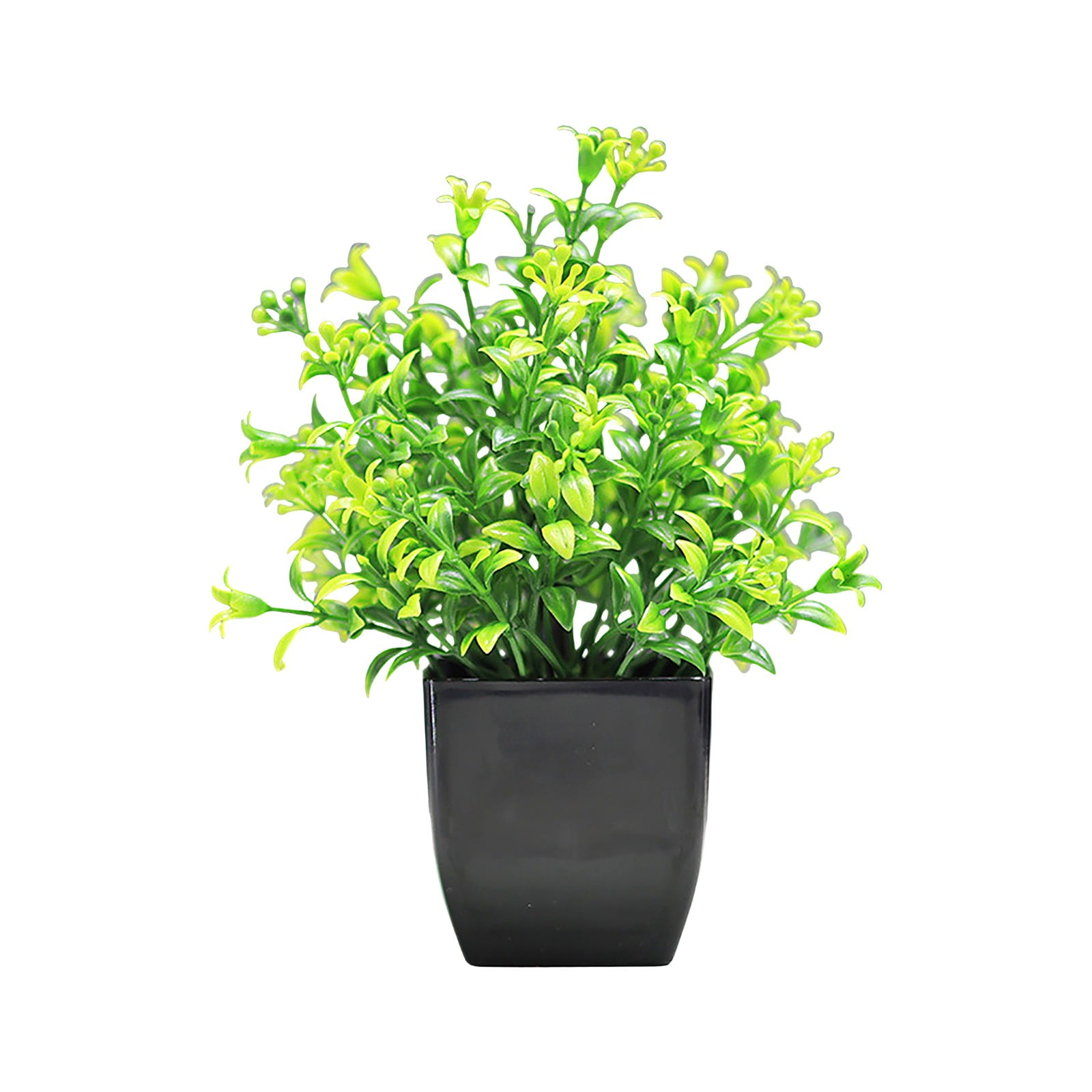 Artificial Bamboo Plant with Black Pot, Lifelike Greenery for Home ...