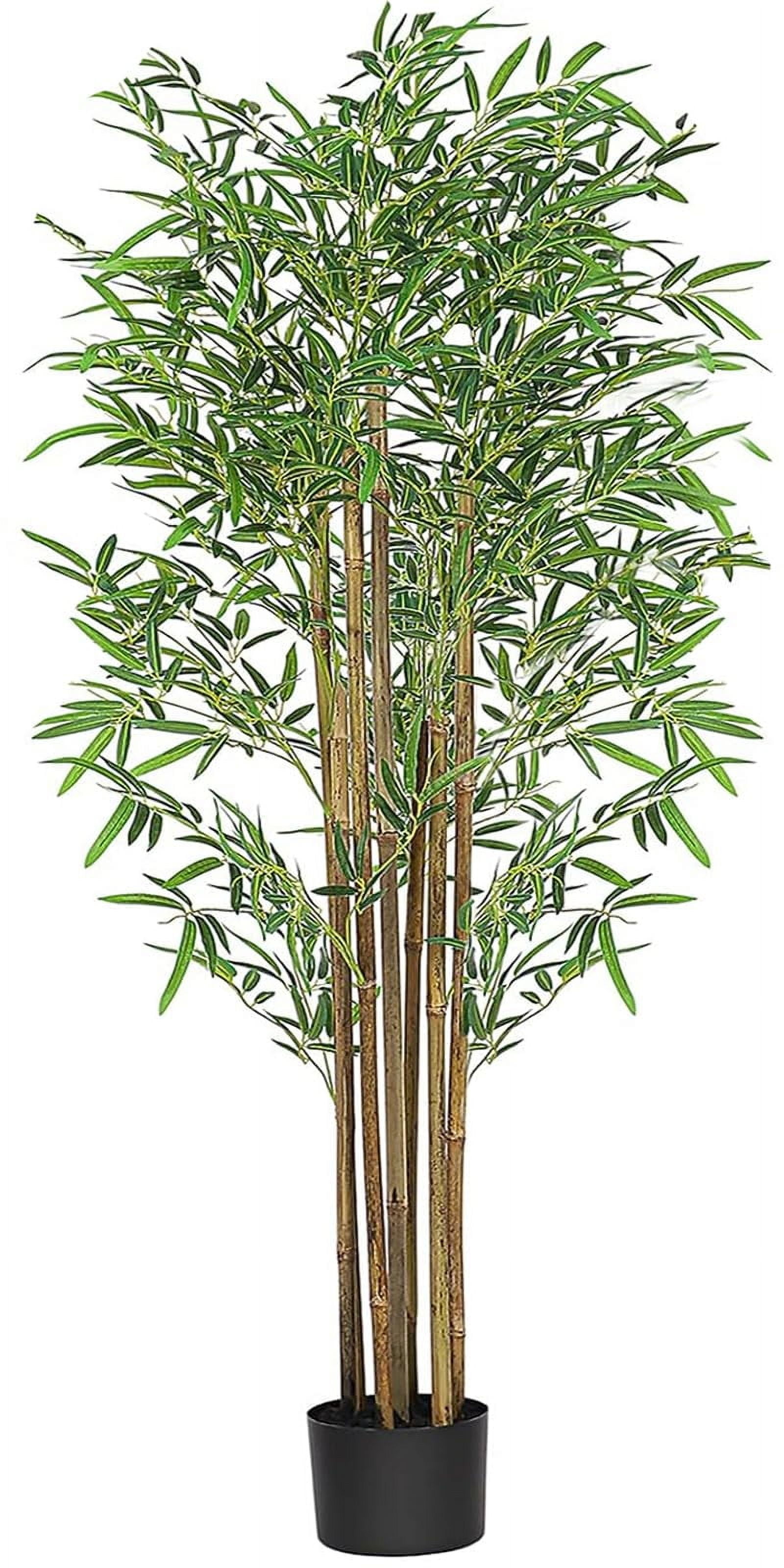 Artificial Bamboo Tree 5FT Tall Faux Silk Plant for Home Office Indoor ...