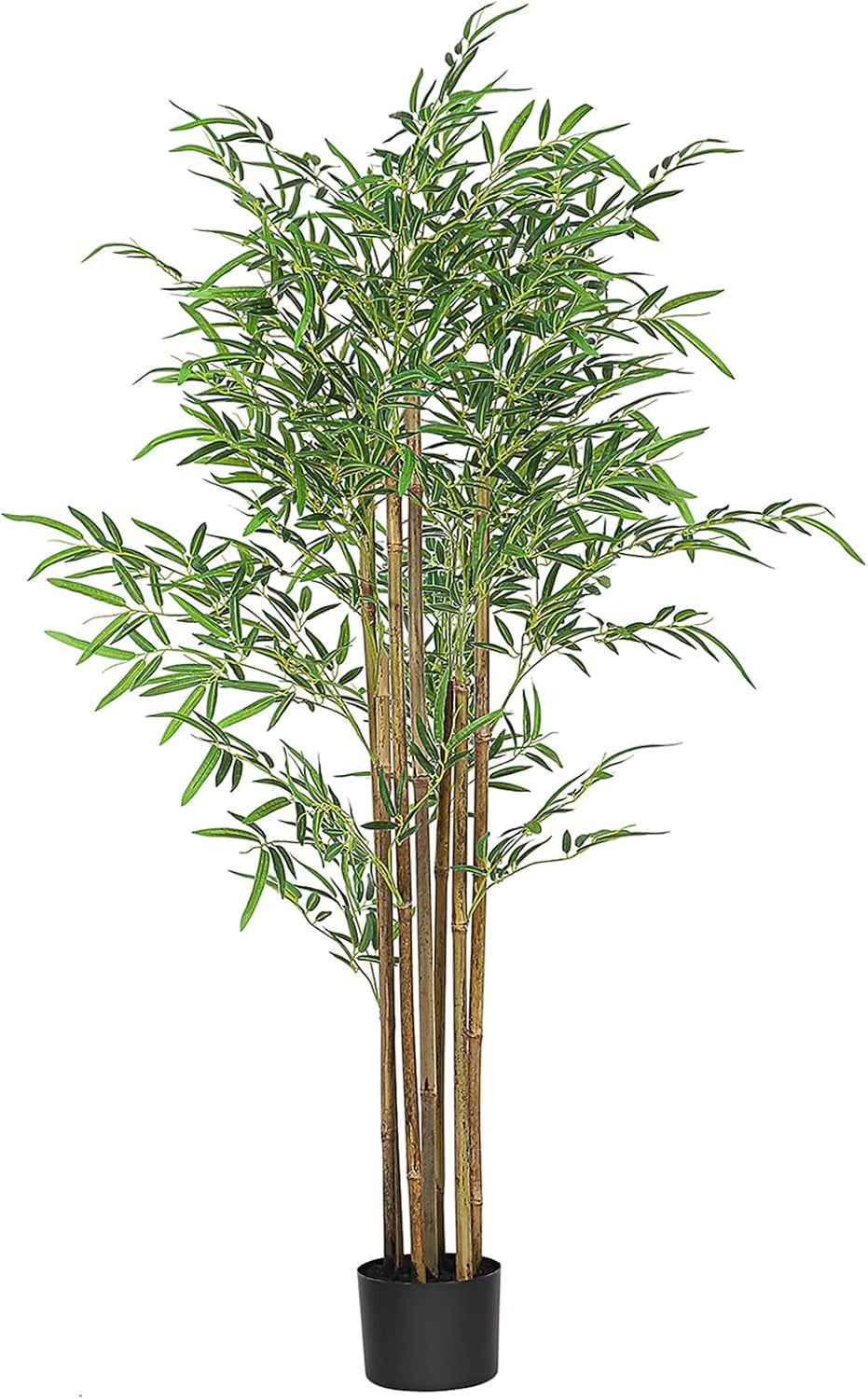 Artificial Bamboo Tree 5FT Tall Faux Silk Plant for Home Office Indoor ...
