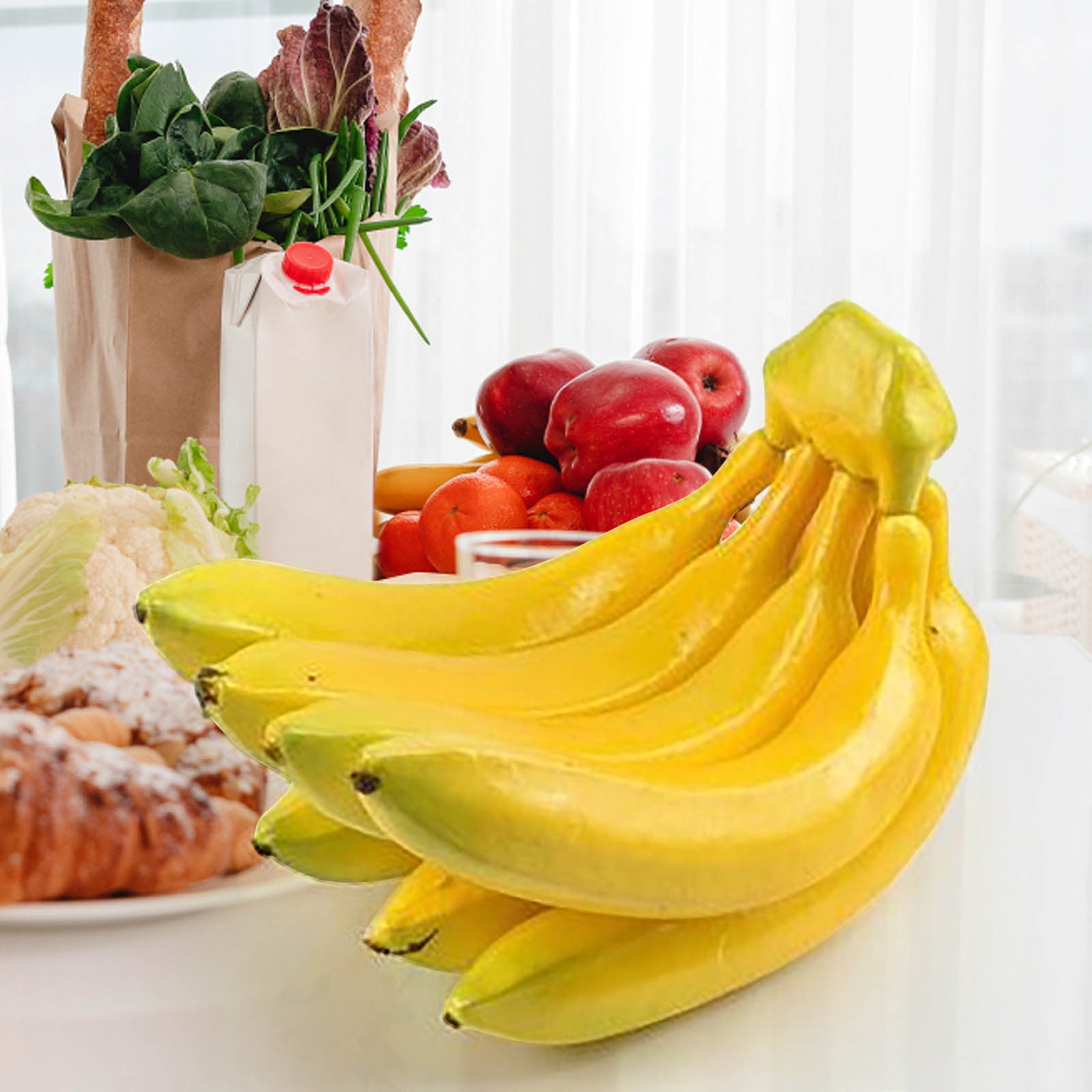 Artificial Banana Bunch â 7 Heads Realistic Bananas for Decoration ...