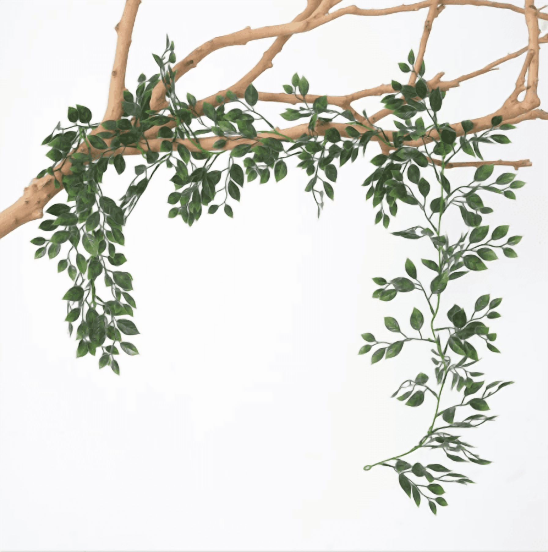 Artificial Banyan Leaves Vines, Green Garland, Faux Greenery Garland ...