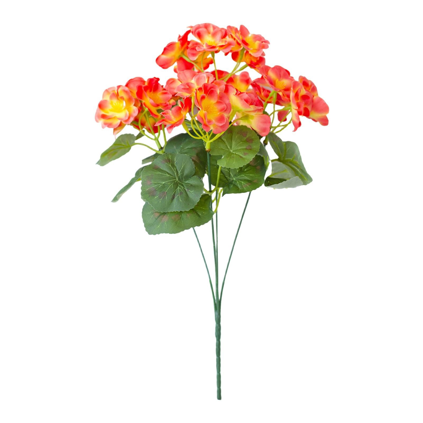 Artificial Begonia And Geranium Flowers for Outdoor Planters, Wedding ...