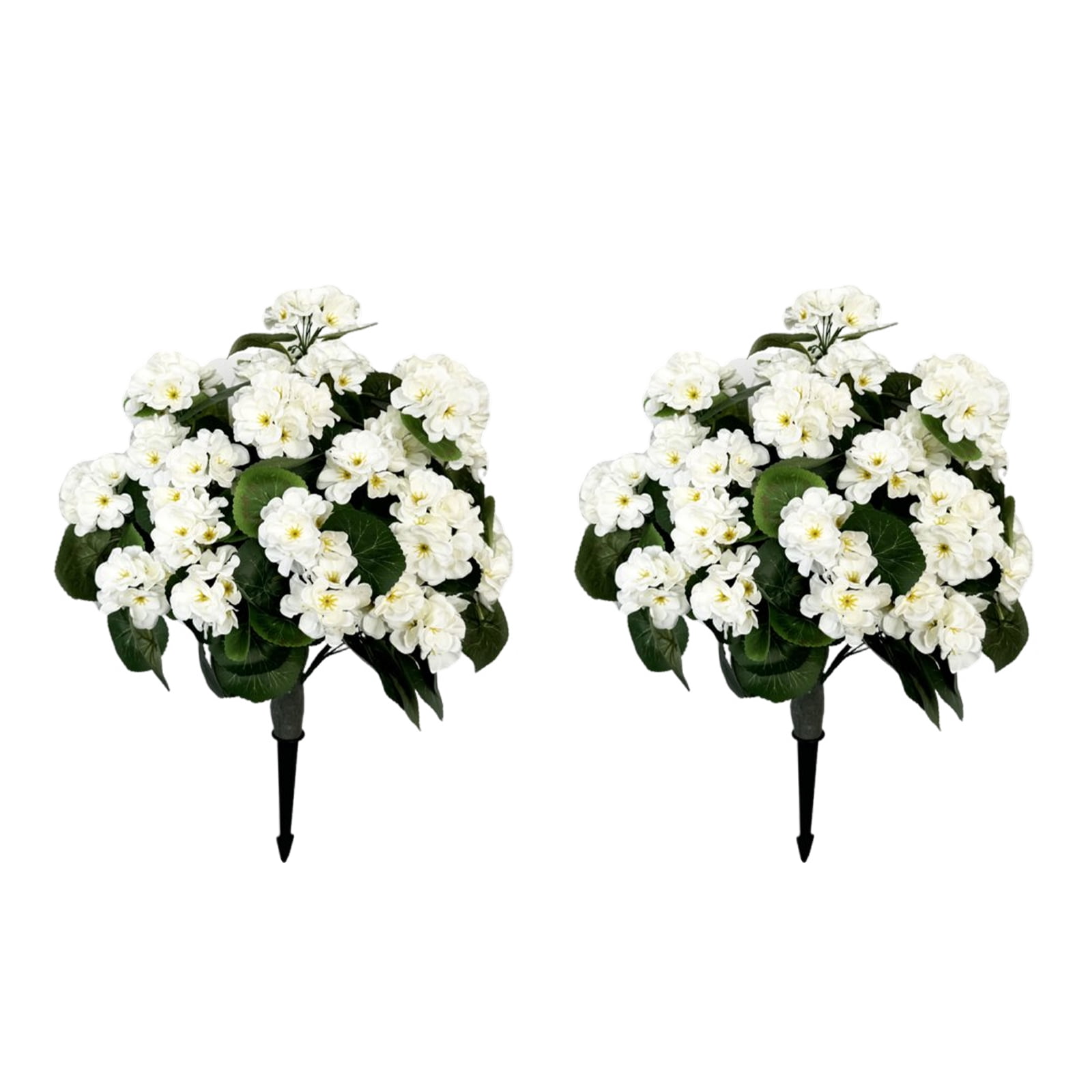 Artificial Begonia Topiary Tree, 2 Pack 23'' Lifelike Fake Bushes Tree ...