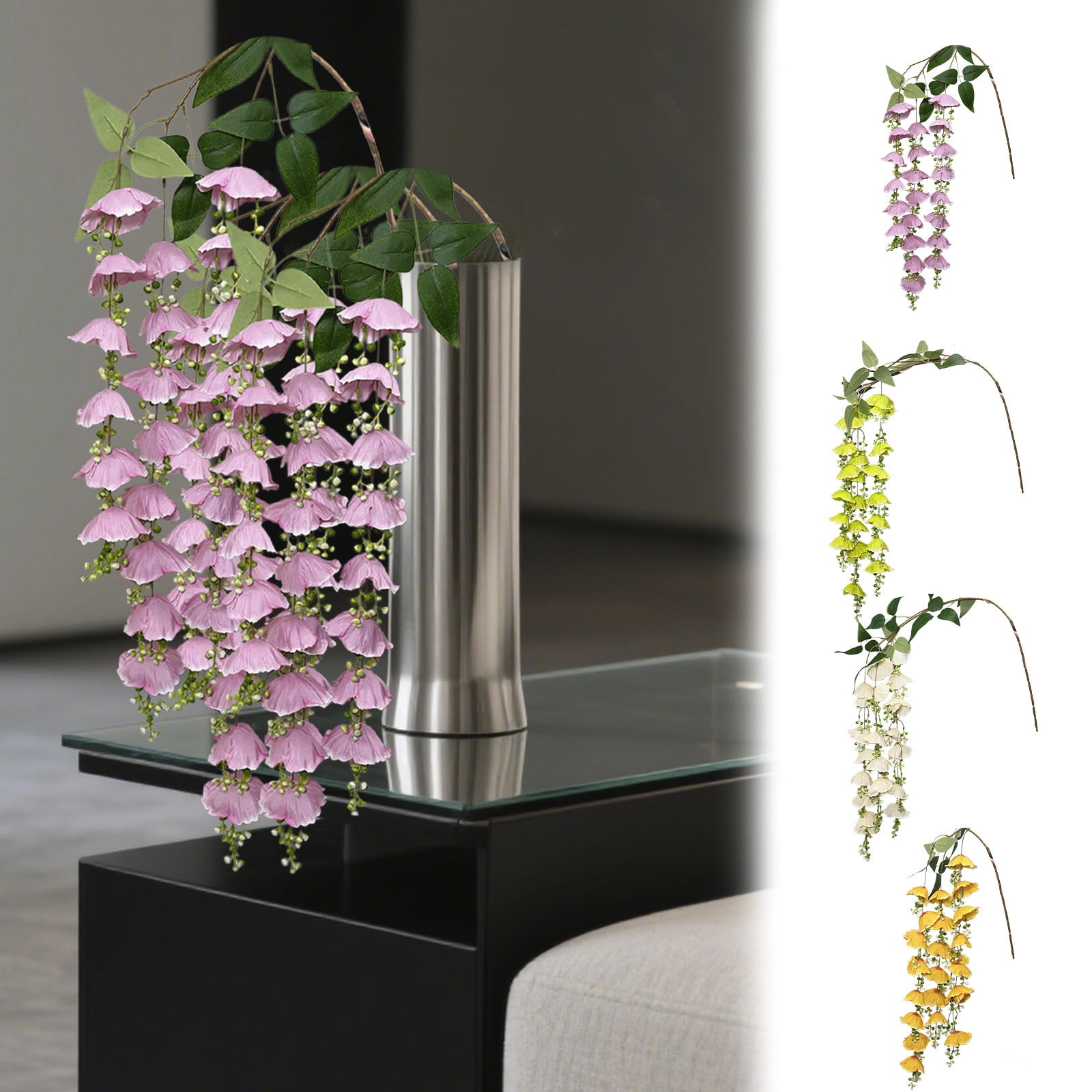Artificial Bellflower Garland | Fake Wisteria Ratta Hanging Vines ...