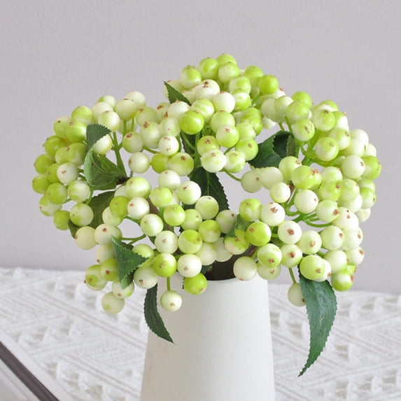 Artificial Berry Branches Fake Fruit Stem Decor, Realistic Flexible No ...