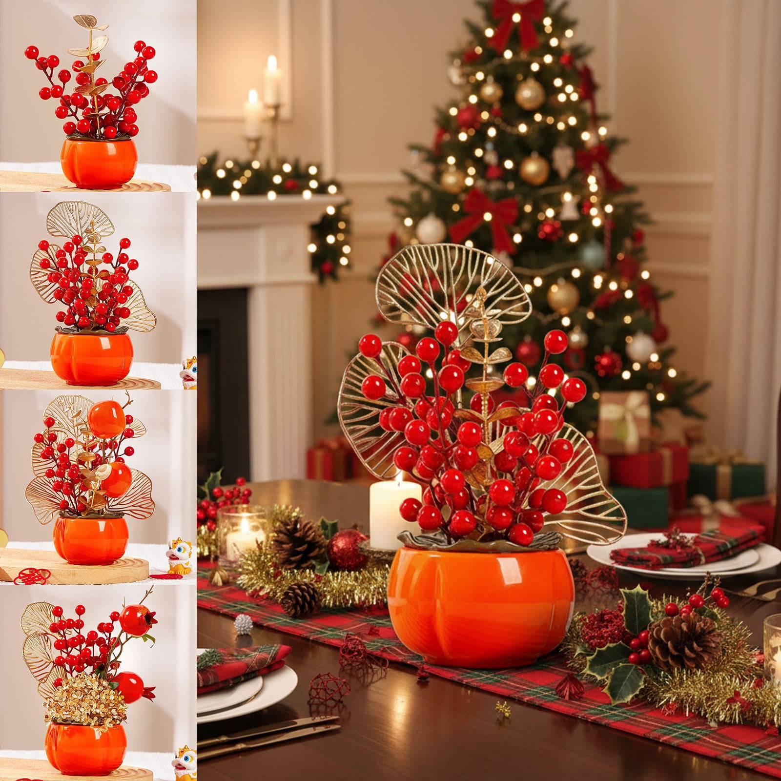 Artificial Berry Decor under $5! Yannianjz Christmas Artificial Berry ...