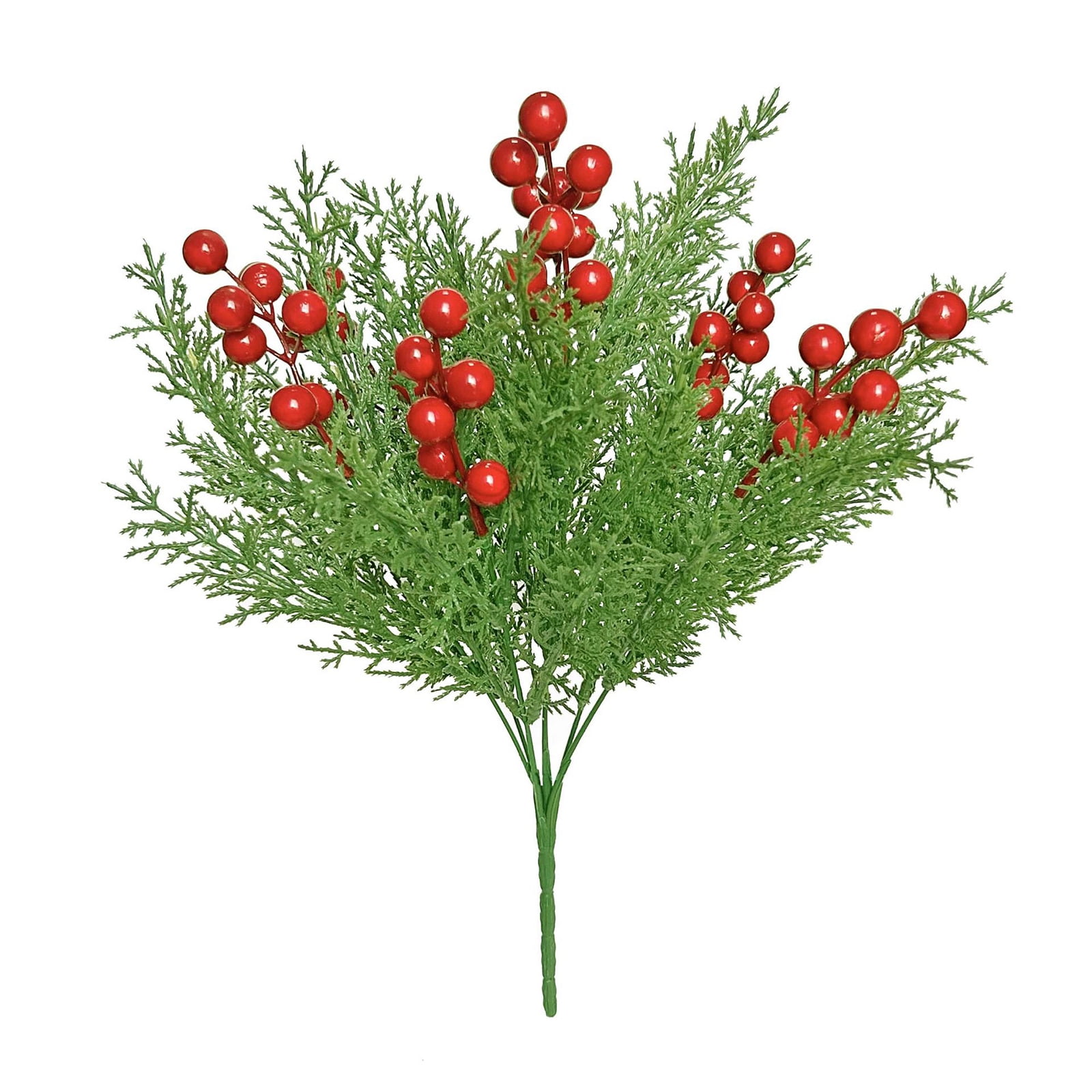 Artificial Berry Stem with Lifelike Cedar Foliage for Home Office ...