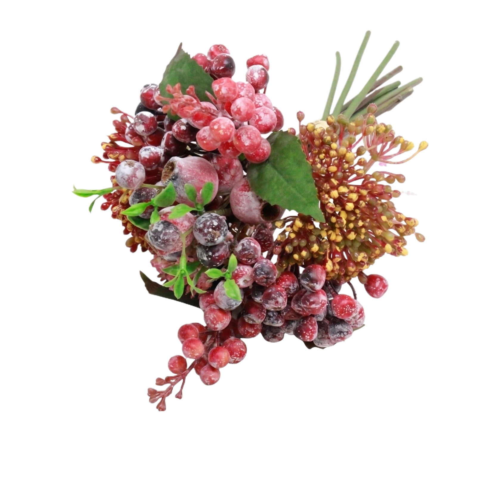 Artificial Berry Stems for Vase,Fake Berries with Green Leaves ...
