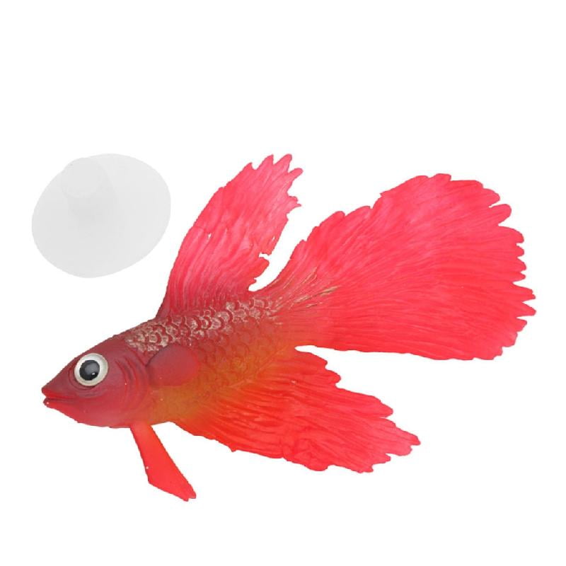 Artificial Betta Fish Aquarium Silicone Floating Movable Glowing Effect ...