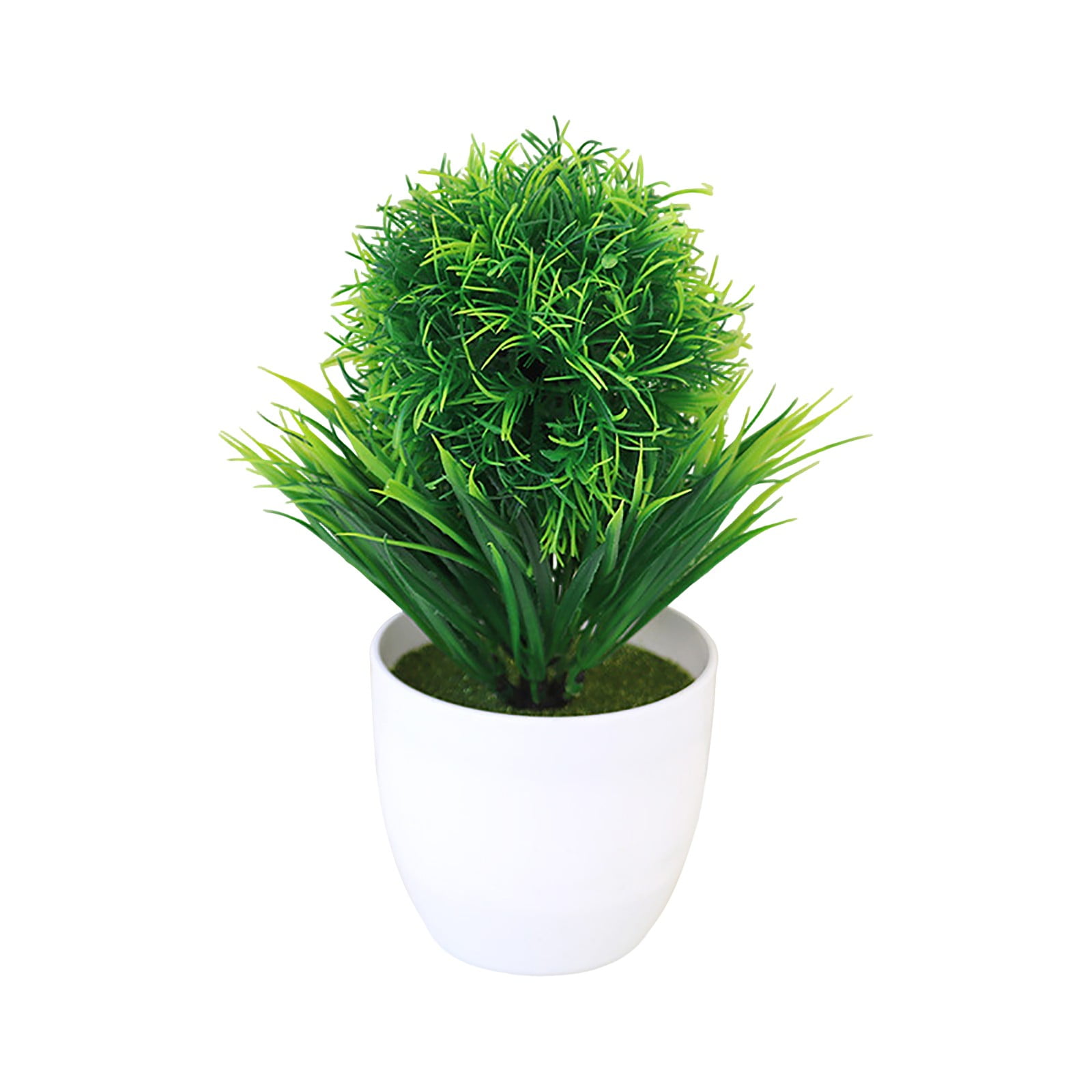 Artificial Bionic Flowers Simulation Green Plant Potted Ornaments Plant ...