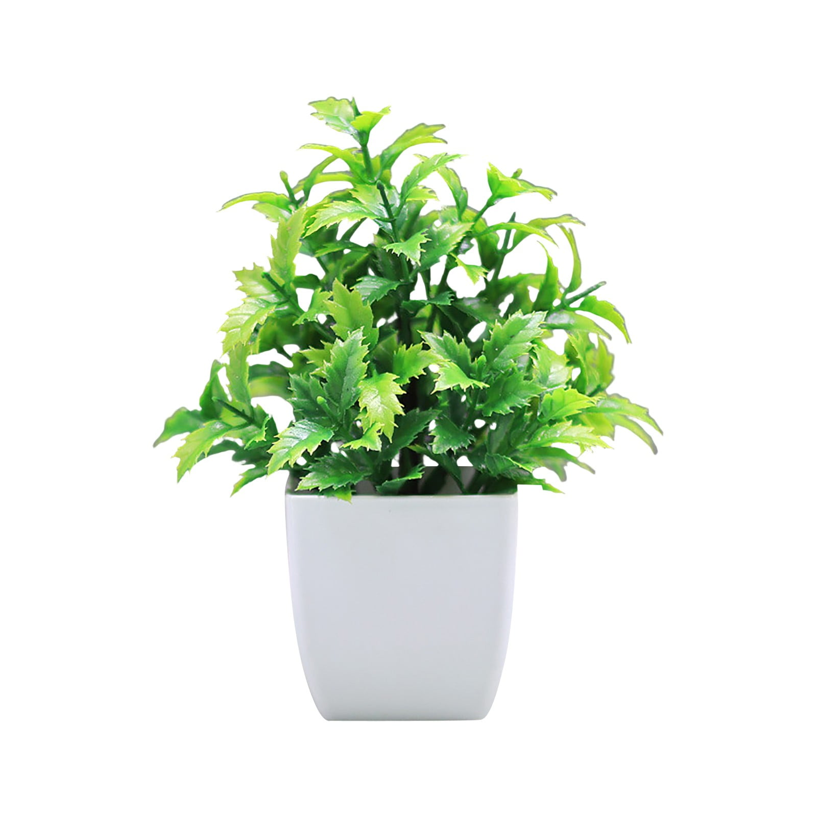Artificial Bionic Flowers Simulation Green Plant Potted Ornaments Plant ...