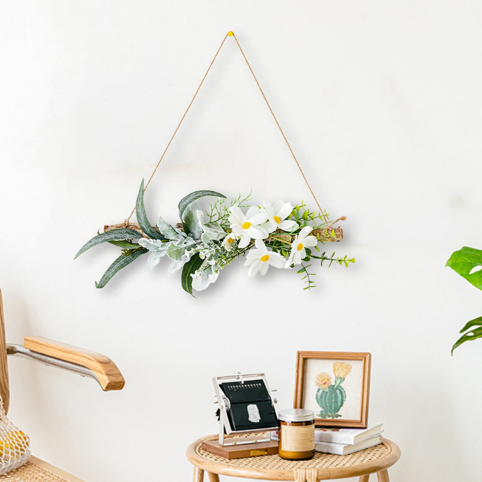 Artificial Birch Branch Flowers 40x40cm Outdoor Realistic Hanging Plant ...