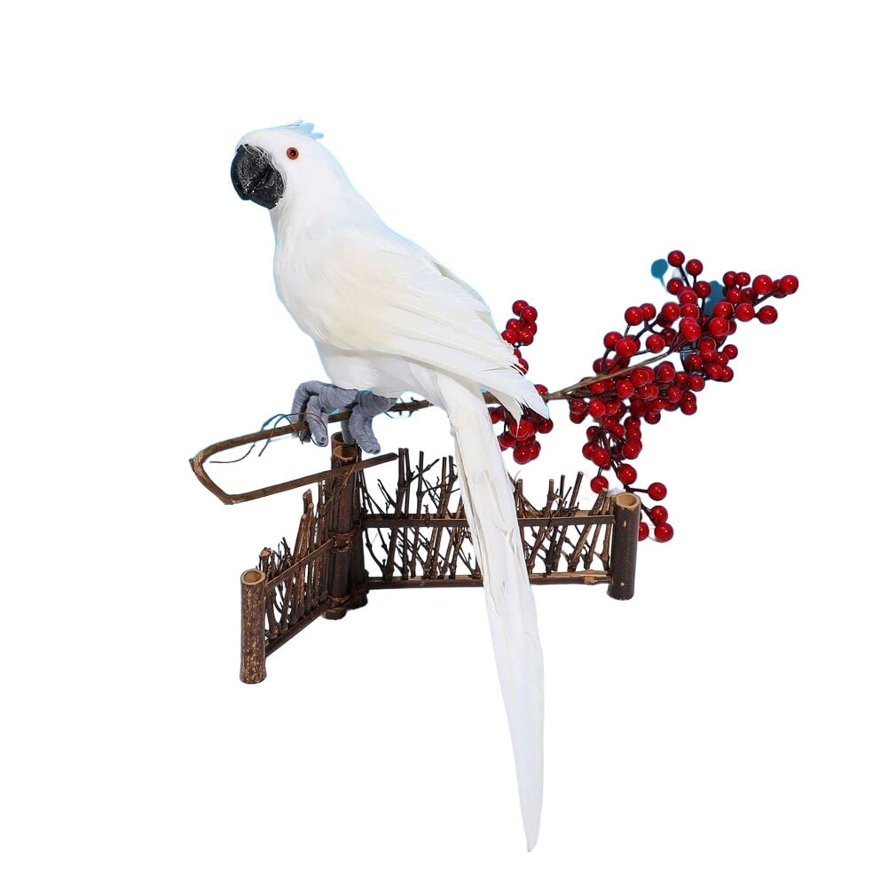 Artificial Birds Feathered Fake Shoulder Parrot Decor Model For ...