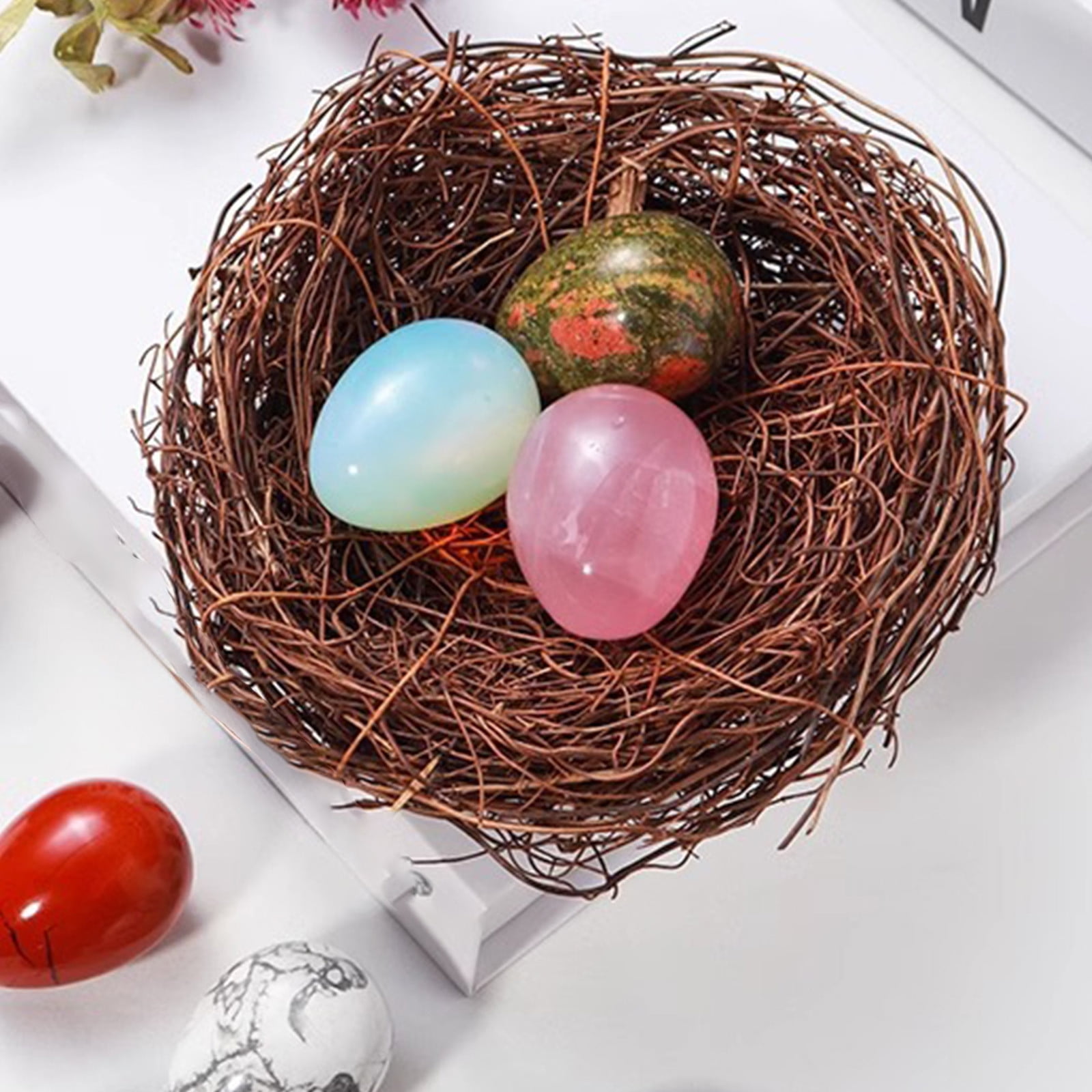 Artificial Birds Nest Easter Decor,Handmade Natural Easter Birds Nest ...