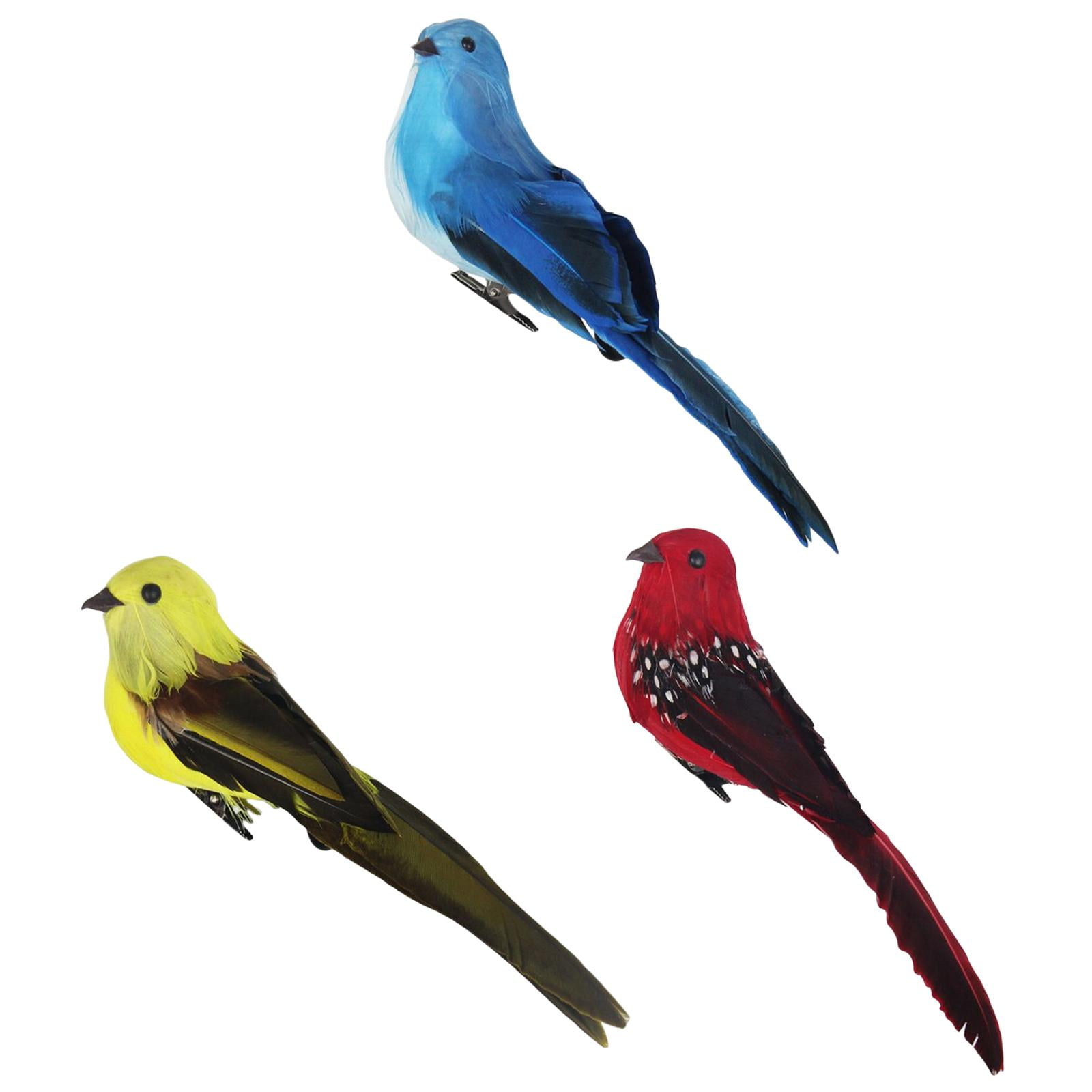 Artificial Birds with Clamp Garden Tree Decor/ 3PCS - Walmart.com