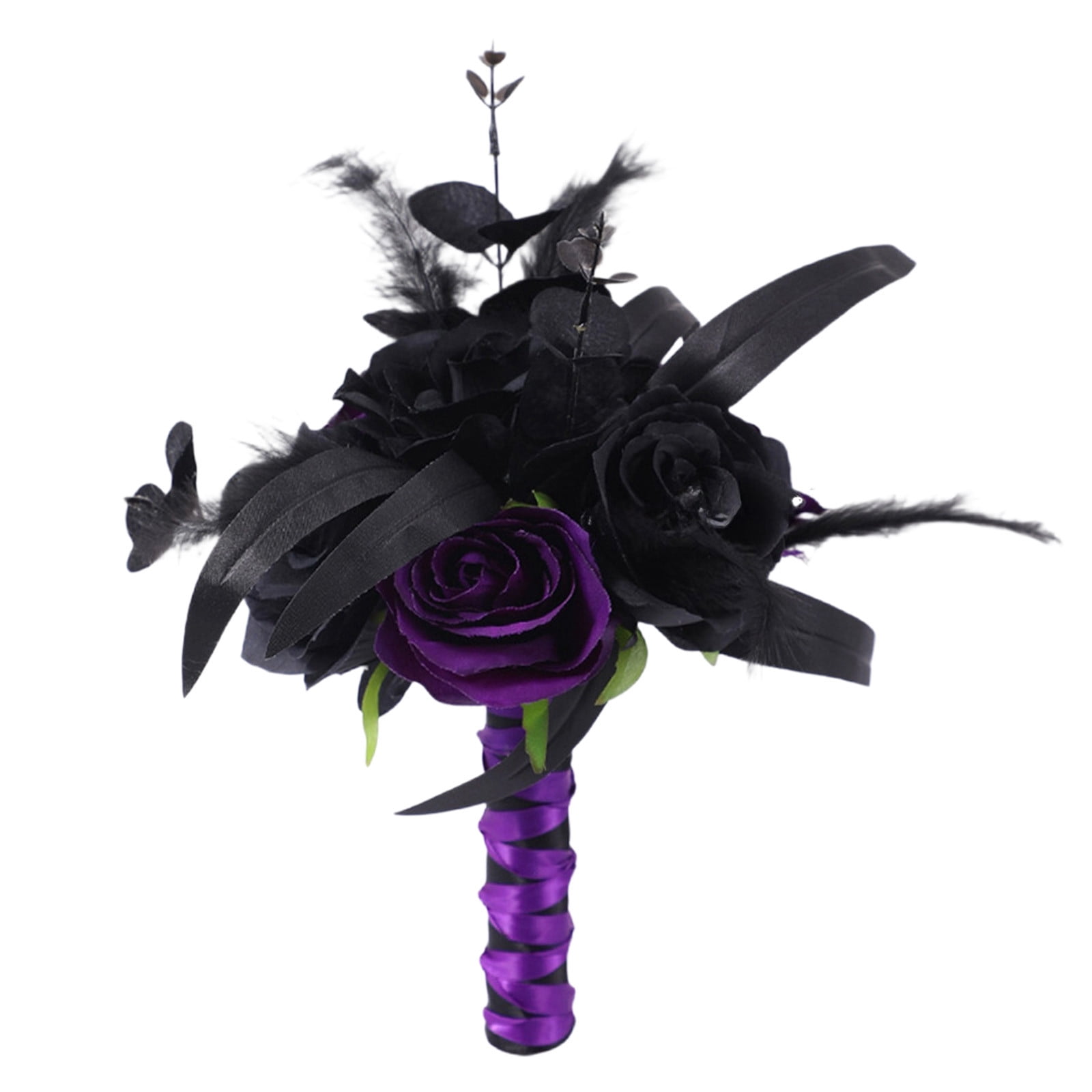 Artificial Black Rose Flowers Bouquet Artificial Rose Flower Branch ...