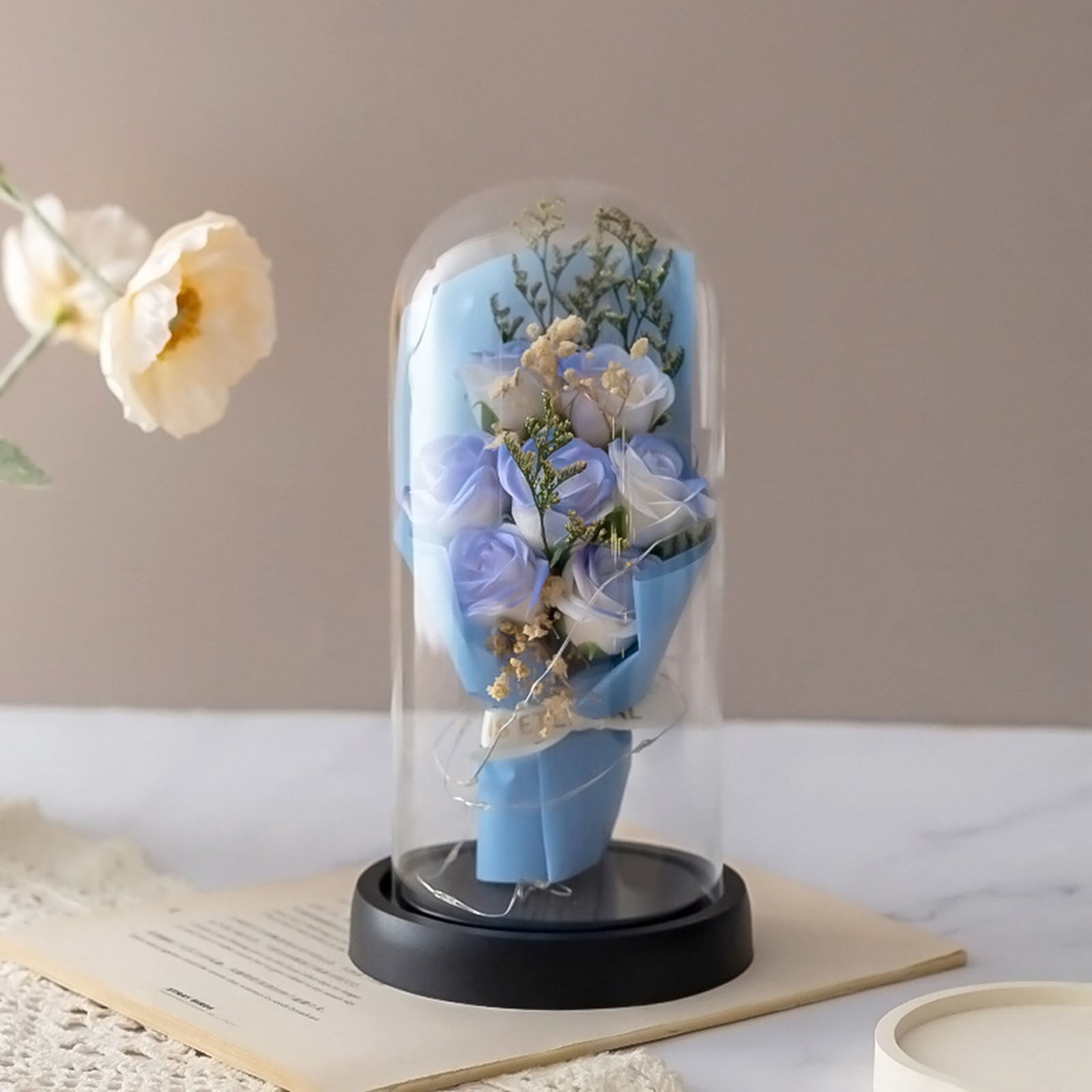 Artificial Blue Roses Bouquet for Boyfriend Girlfriend Mom Romantic ...