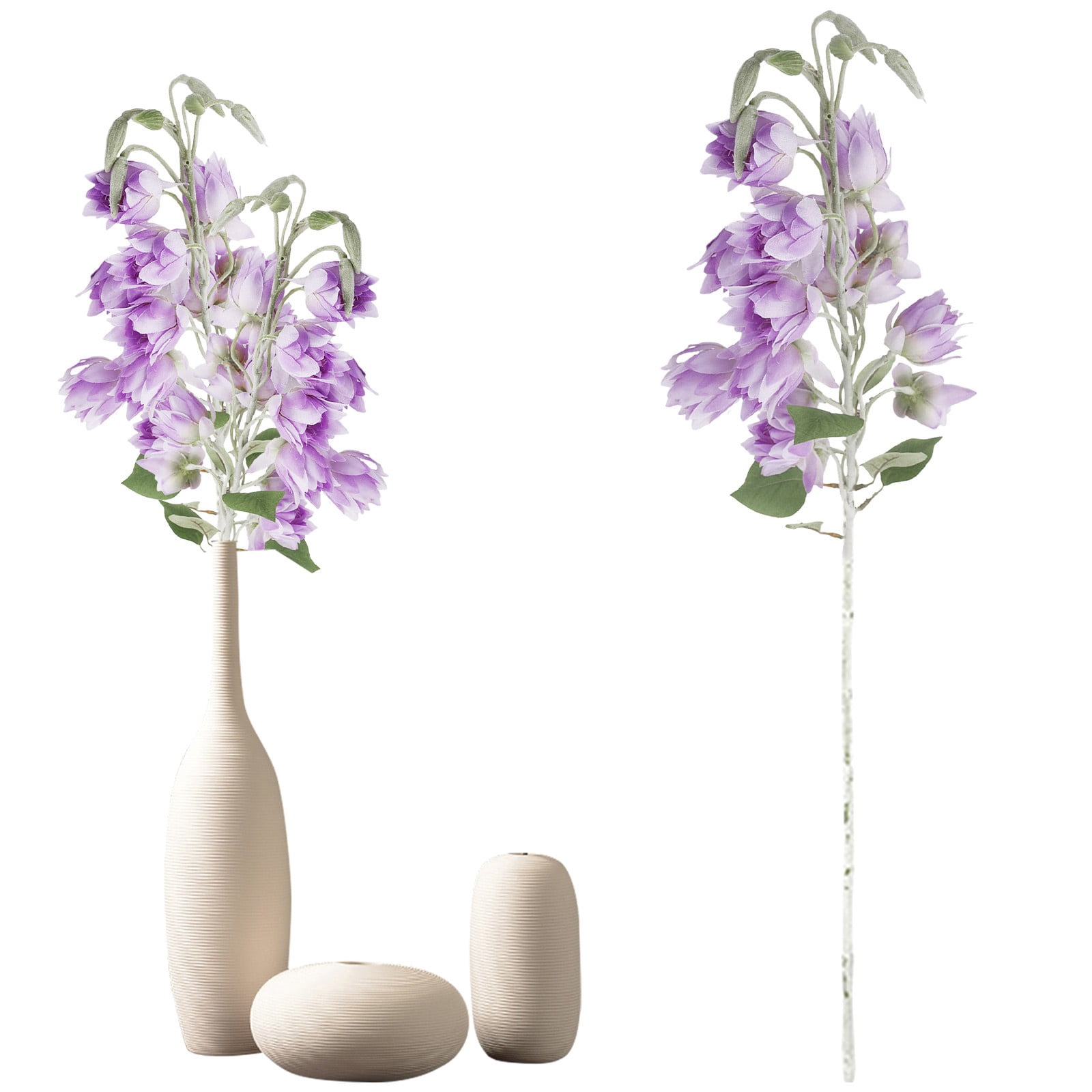 Artificial Bluebell Silk Stem, Realistic Faux Campanula Flower, Ideal ...
