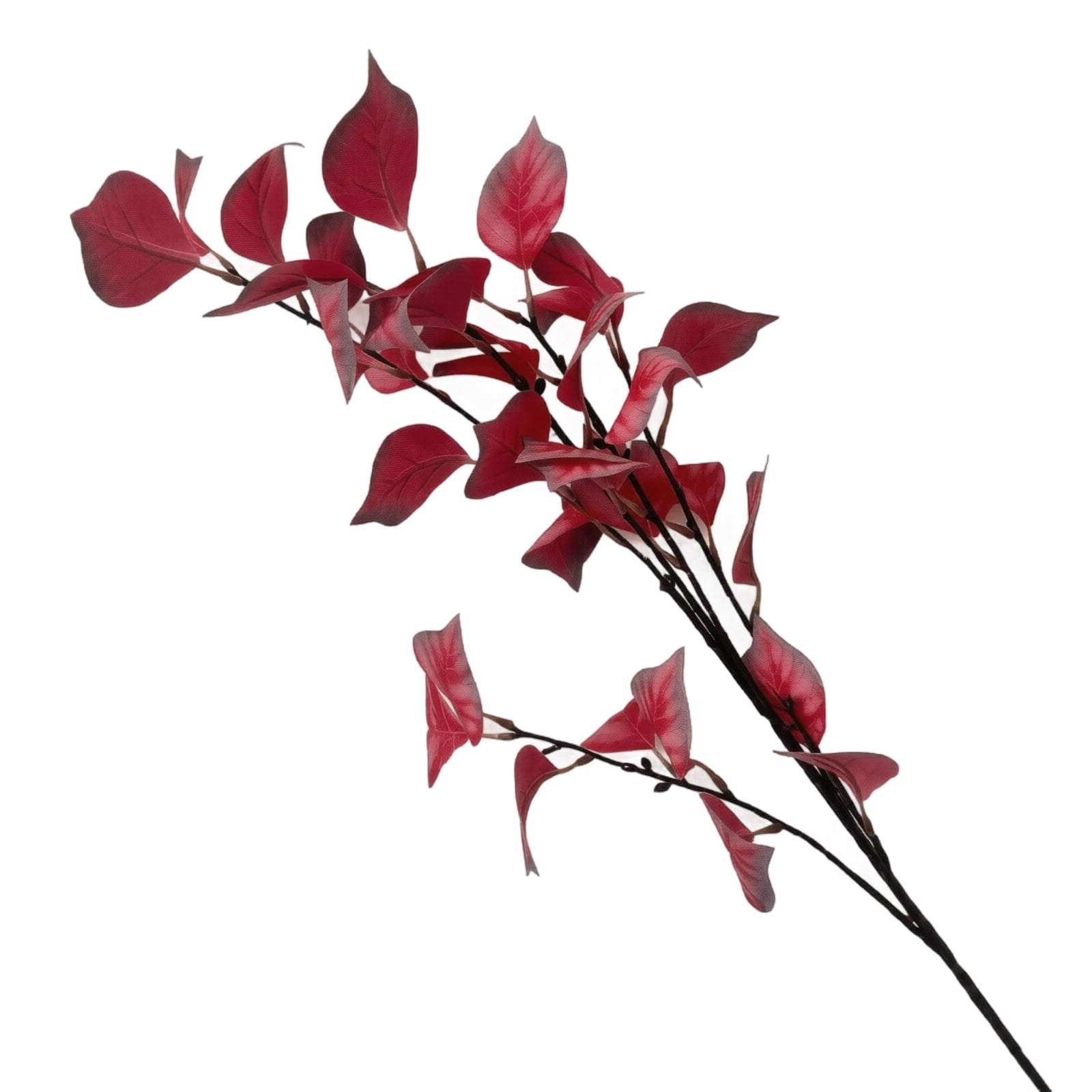 Artificial Bodhi Leaf Stems 31.5in, Fake Greenery Branches, Tall Faux ...