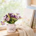Artificial Bonsai Artificial Flower - Mini Ceramic Potted Plant for ...
