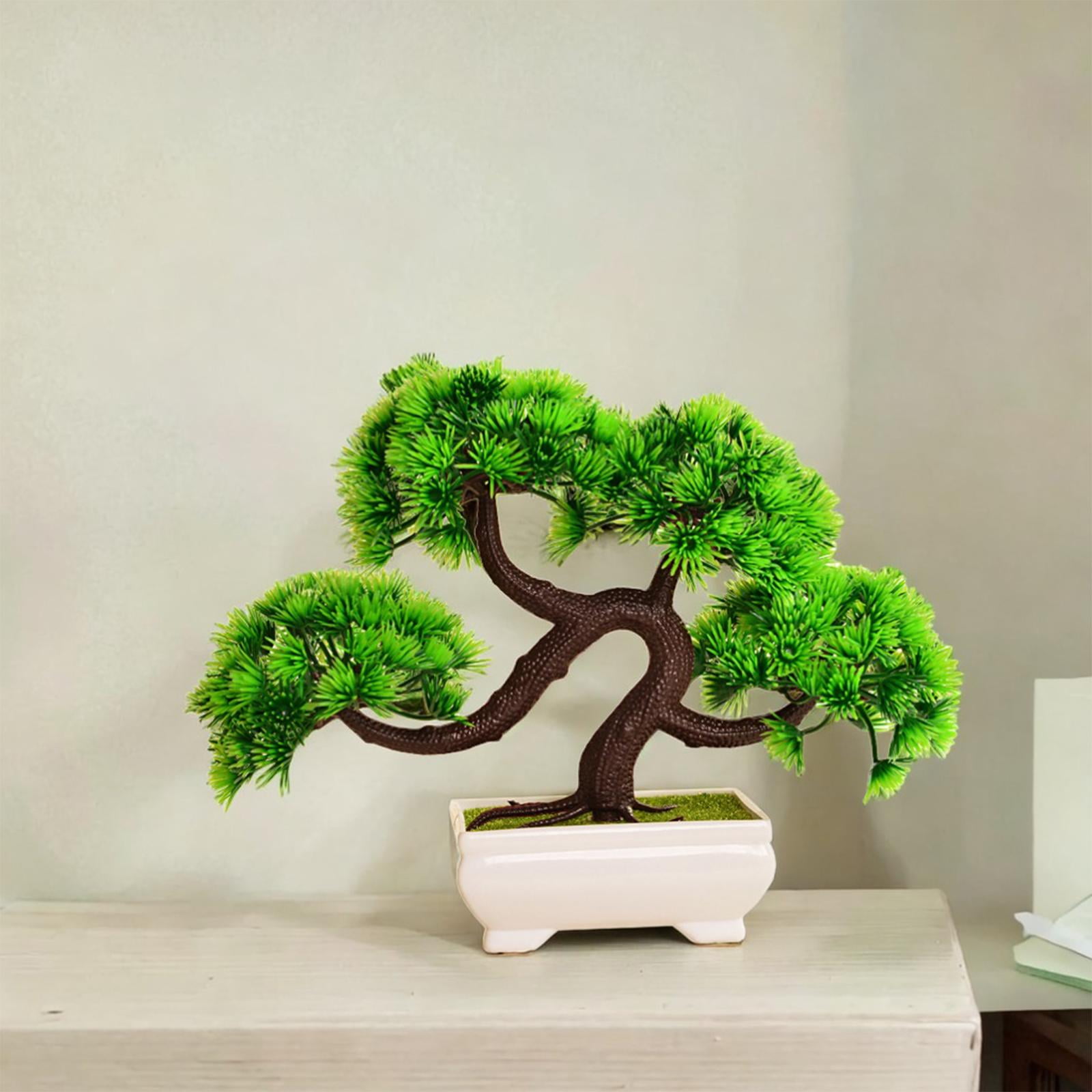 Artificial Bonsai Tree Desktop Small Fake Tree for Bookshelf Office ...