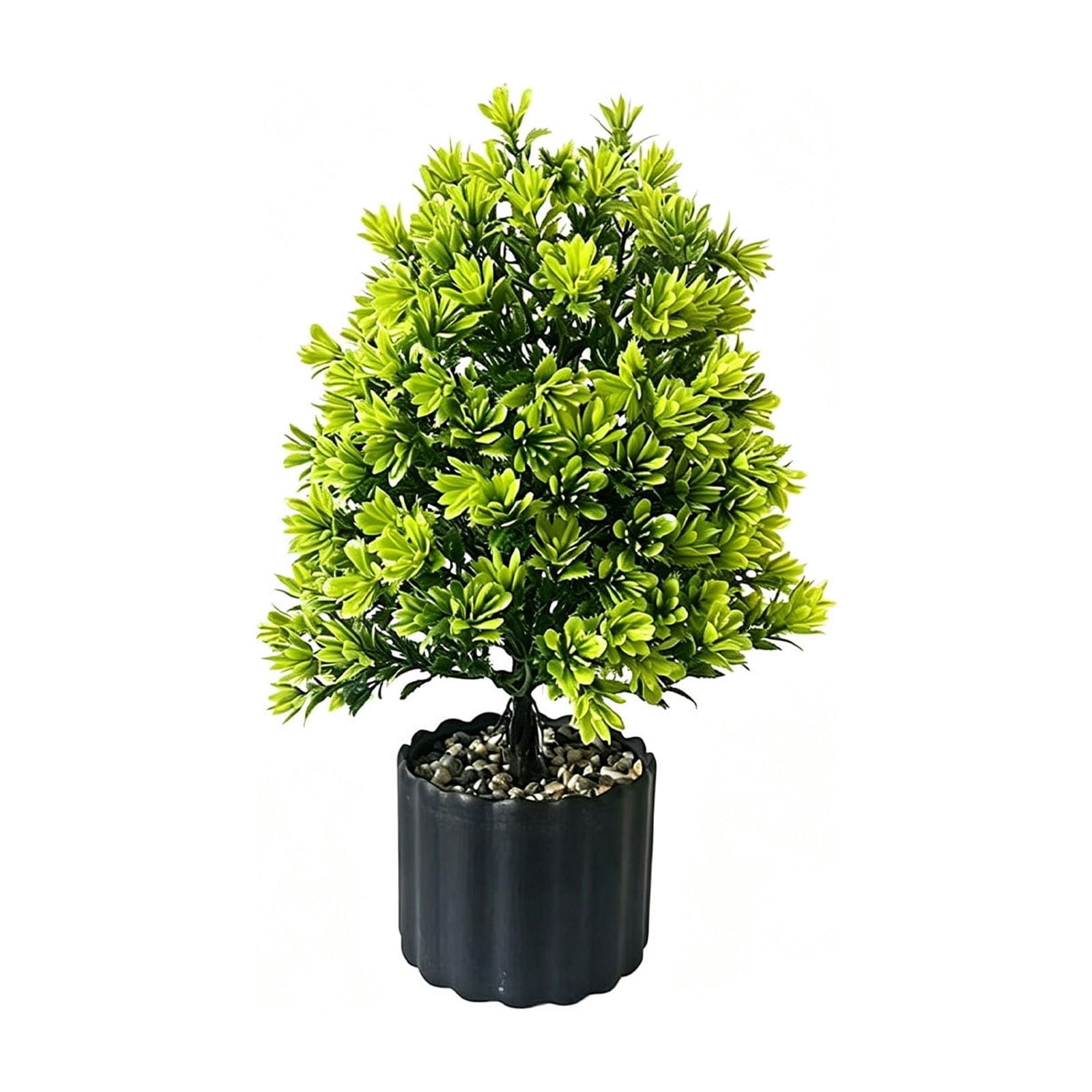 Artificial Bonsai Tree Fake Decorative Floor Lifelike Green Faux Potted ...