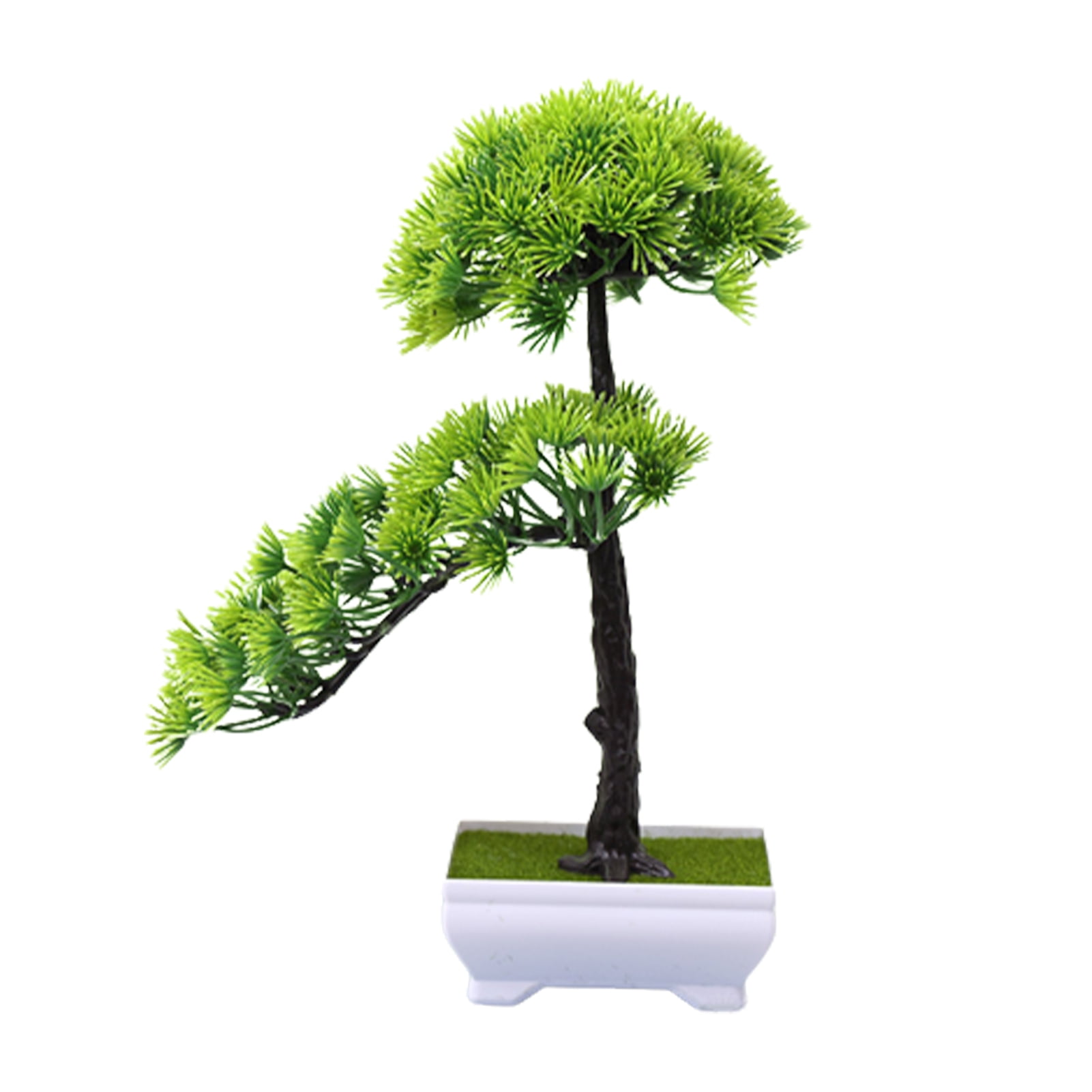 Artificial Bonsai Tree Fake Plant Decoration Potted Tree Faux House Plants Small Japanese Pine ...