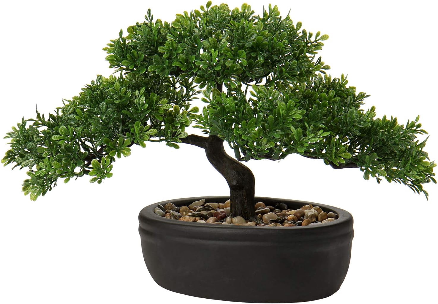 Artificial Bonsai Tree Juniper, Faux Small Plants Indoor Decor with ...