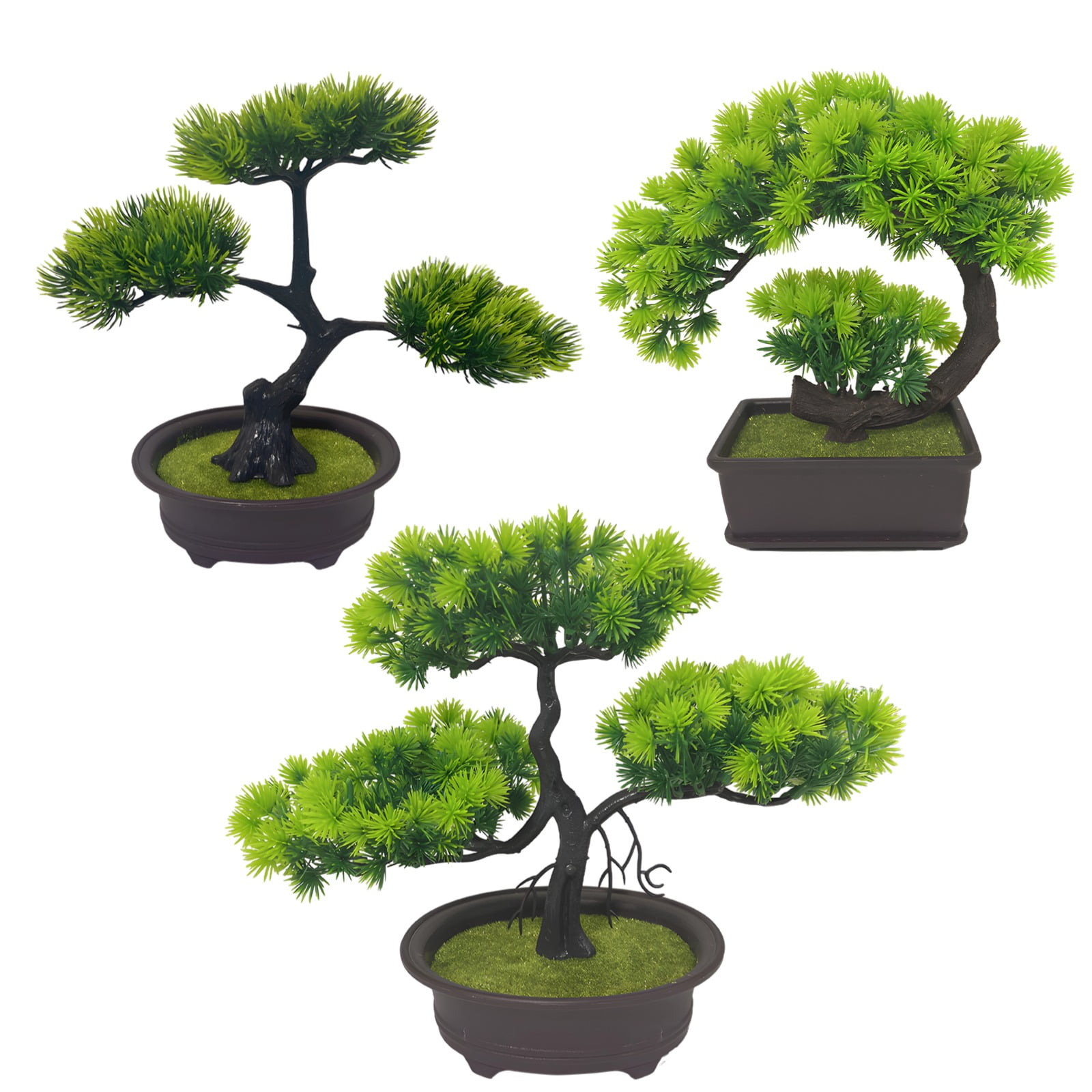 Artificial Bonsai Tree Set, Realistic Bonsai Plants for Indoor Decor ...