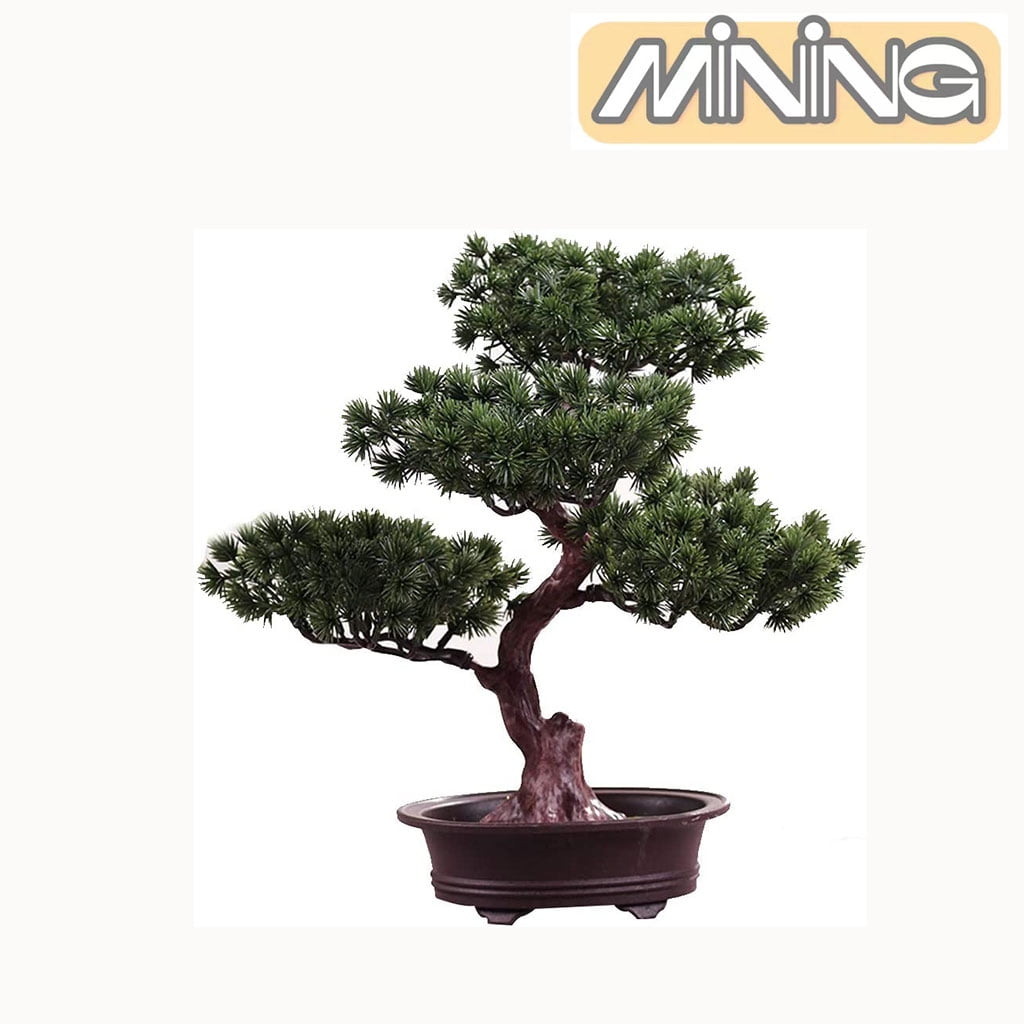 Artificial Bonsai Welcoming Pine Tree, Simulation Potted Plant DIY Decorative Bonsai, Desk ...