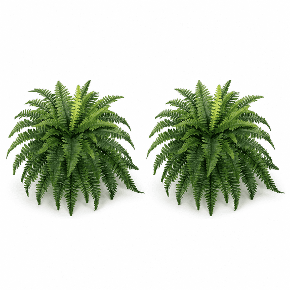 Artificial Boston Fern Bushes, Large Faux Fern Plants with 39 Fronds ...