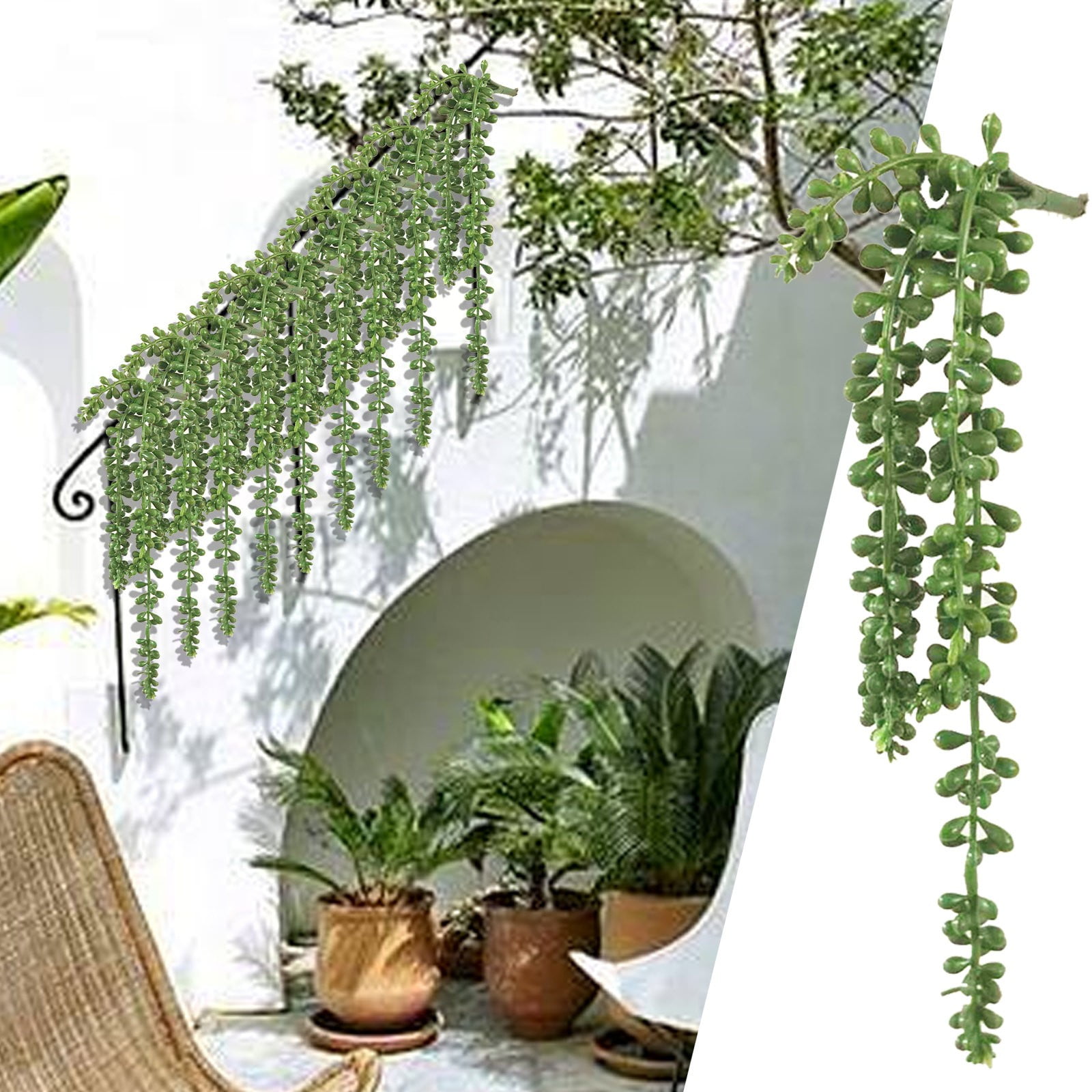 Artificial Boston Fern,Succulents Hanging String Of Pearls For Wall ...
