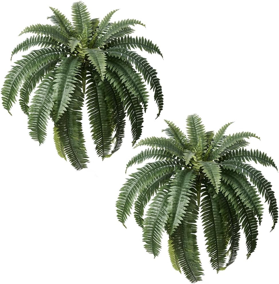 Artificial Boston Ferns 48" UV Resistant Faux Ferns With 33 Fronds for ...