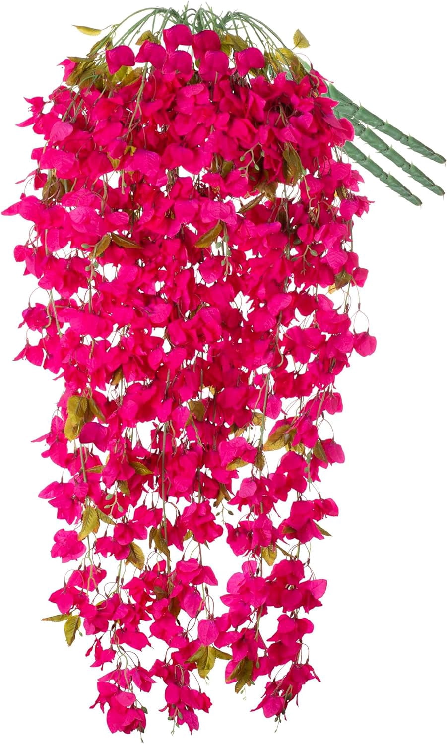 Artificial Bougainvillea Bouquet Flowers,49 inches Triangle Plum ...