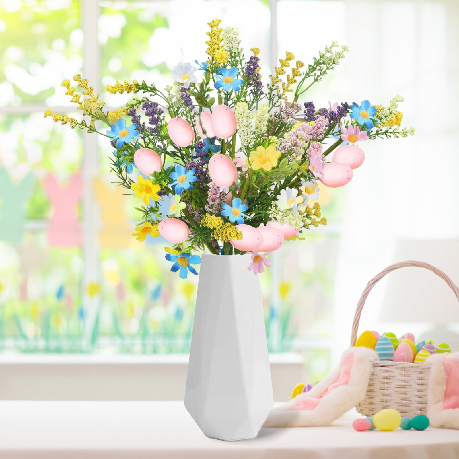 Artificial Bouquet*1-Easter Decor 1Pcs Artificial Easter Egg Picks Faux ...