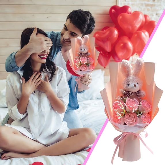 Artificial Bouquet,Knitted Flower,Botanical Decor,Handmade Crochet ...