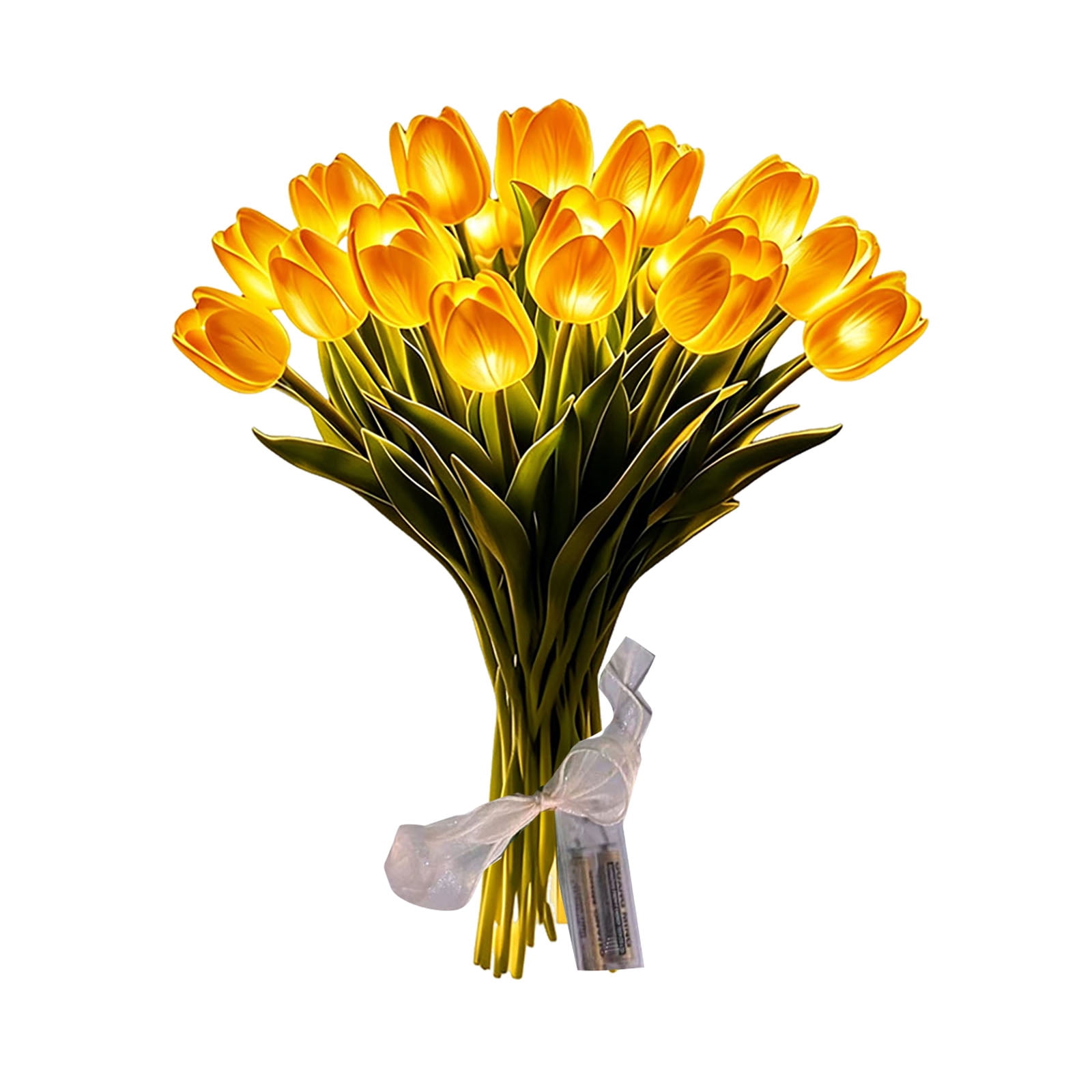 Artificial Bouquet Tulip Night Light Flower Shaped Ambient LED Lamp ...