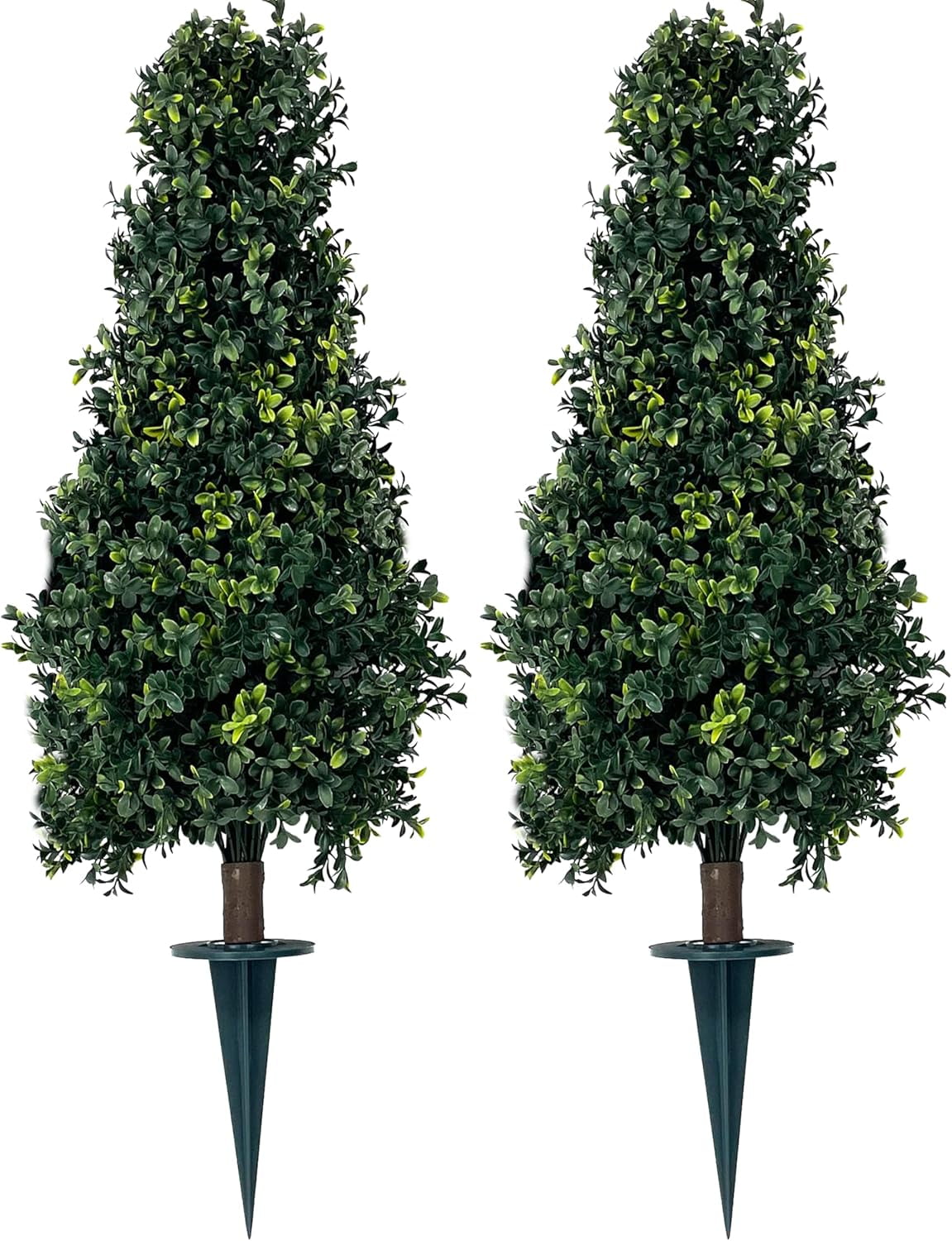 Artificial Boxwood Bush Cone 35" Tree UV Resistance Rated with Spike ...