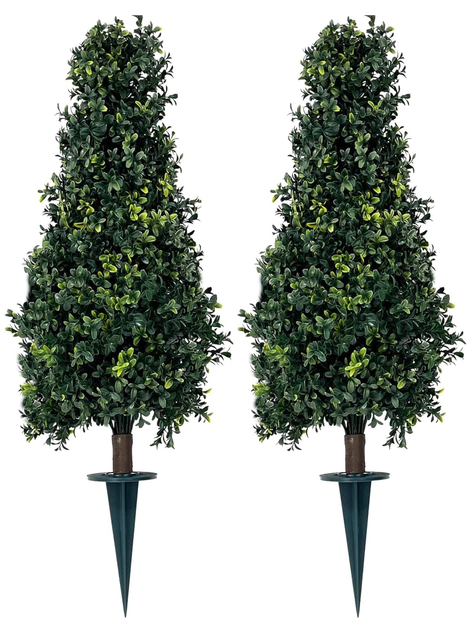 Artificial Boxwood Bush Cone 35" Tree UV Resistance Rated with Spike ...