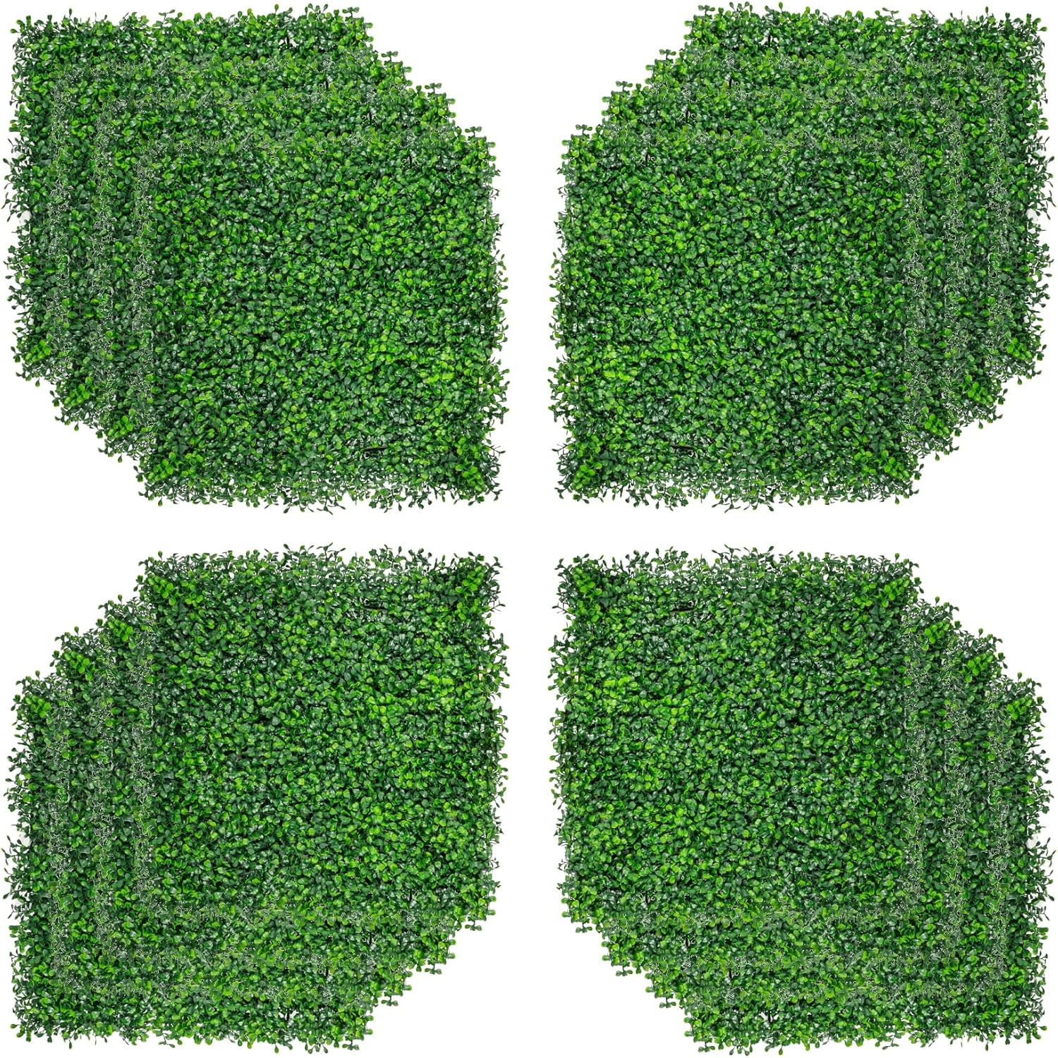 Artificial Boxwood Panels Topiary Hedge UV Protected Faux Grass Wall ...