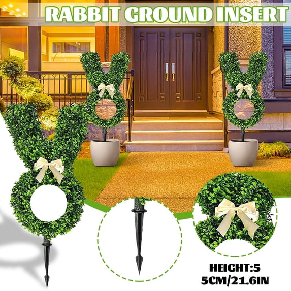 Artificial Boxwood Plants - UV-Resistant Rabbit-Shaped Topiary Trees ...