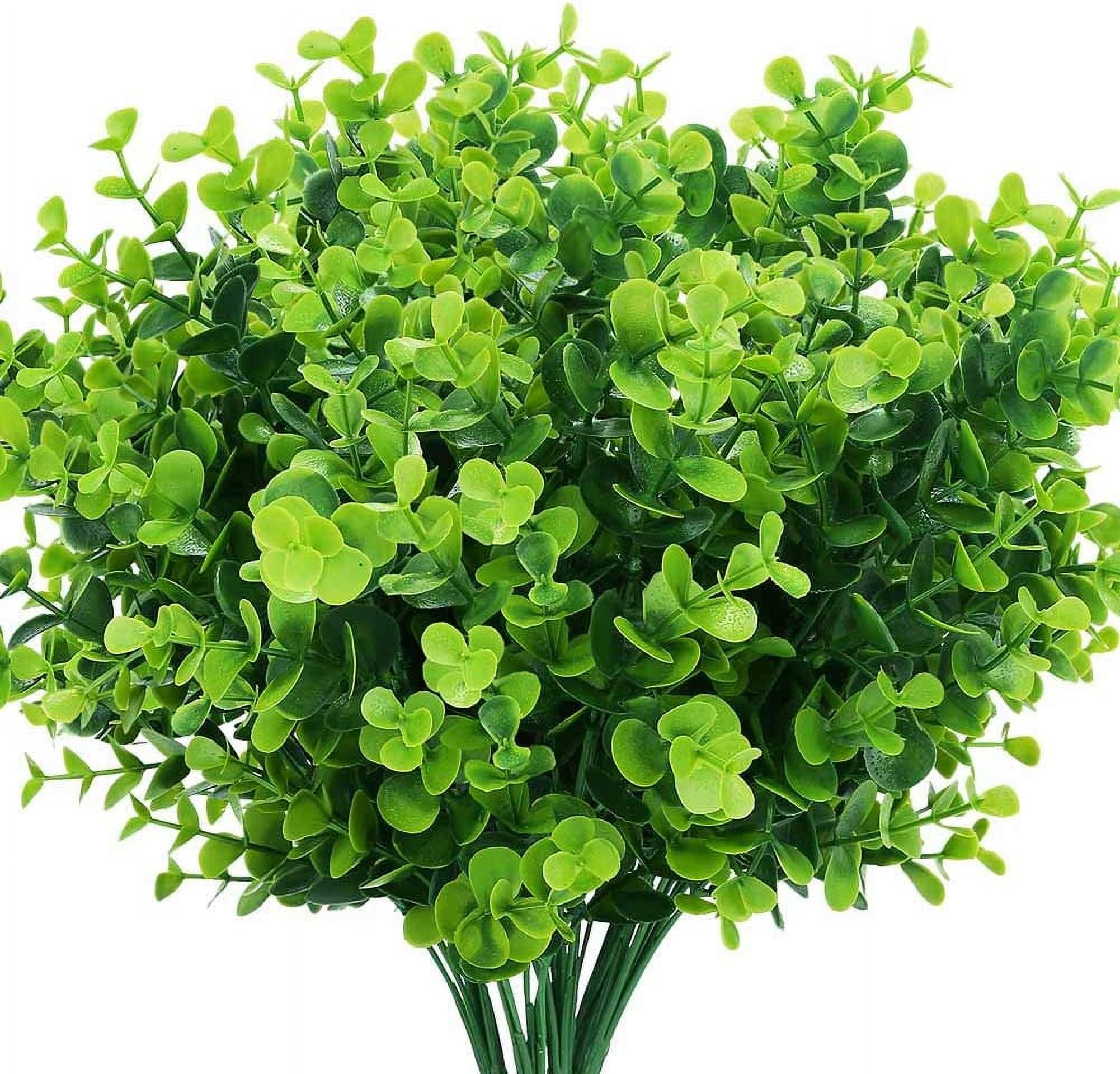 Artificial Boxwood Stems Fake Plant 6 Large Pieces, Faux Farmhouse ...