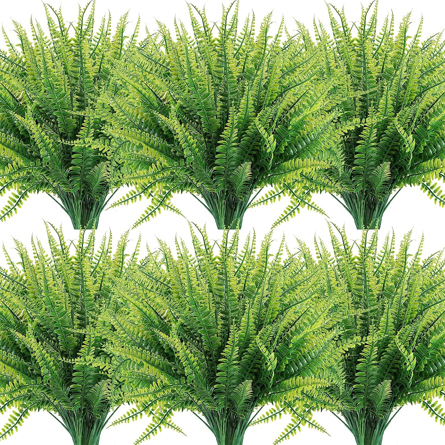 Artificial Boston Ferns Plant Greenery Faux Fake Shrubs Bushes for ...