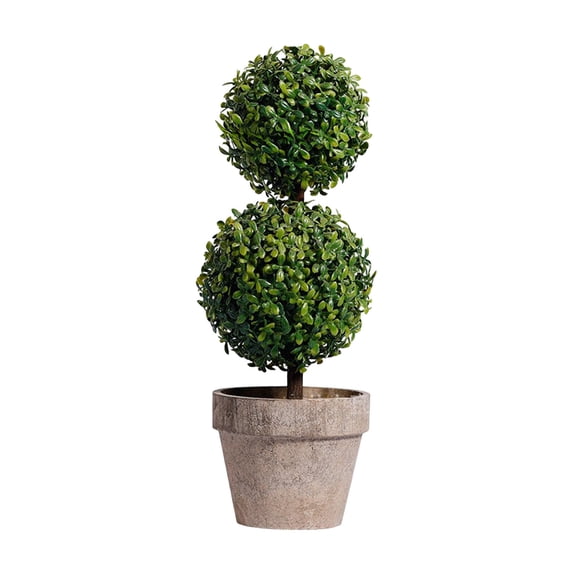 Artificial Boxwood Topiary Ball Plant in Pot,Small Faux Tabletop ...