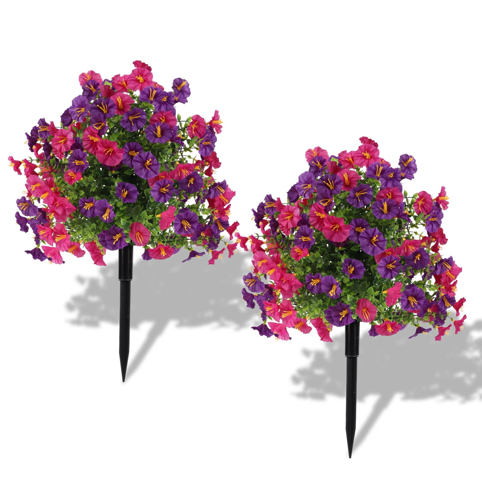 Artificial Boxwood Topiary Ball Trees with Morning Glory Flower, Faux ...