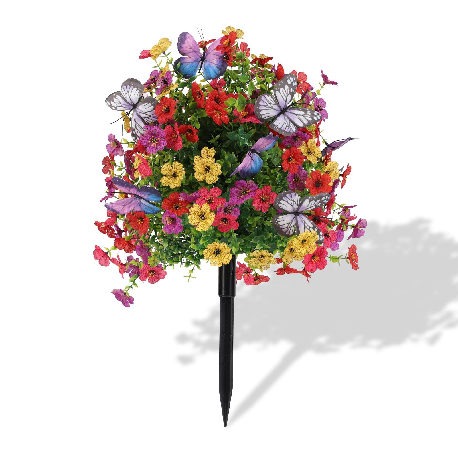 Artificial Boxwood Topiary Ball Trees with Morning Glory Flower, Faux ...