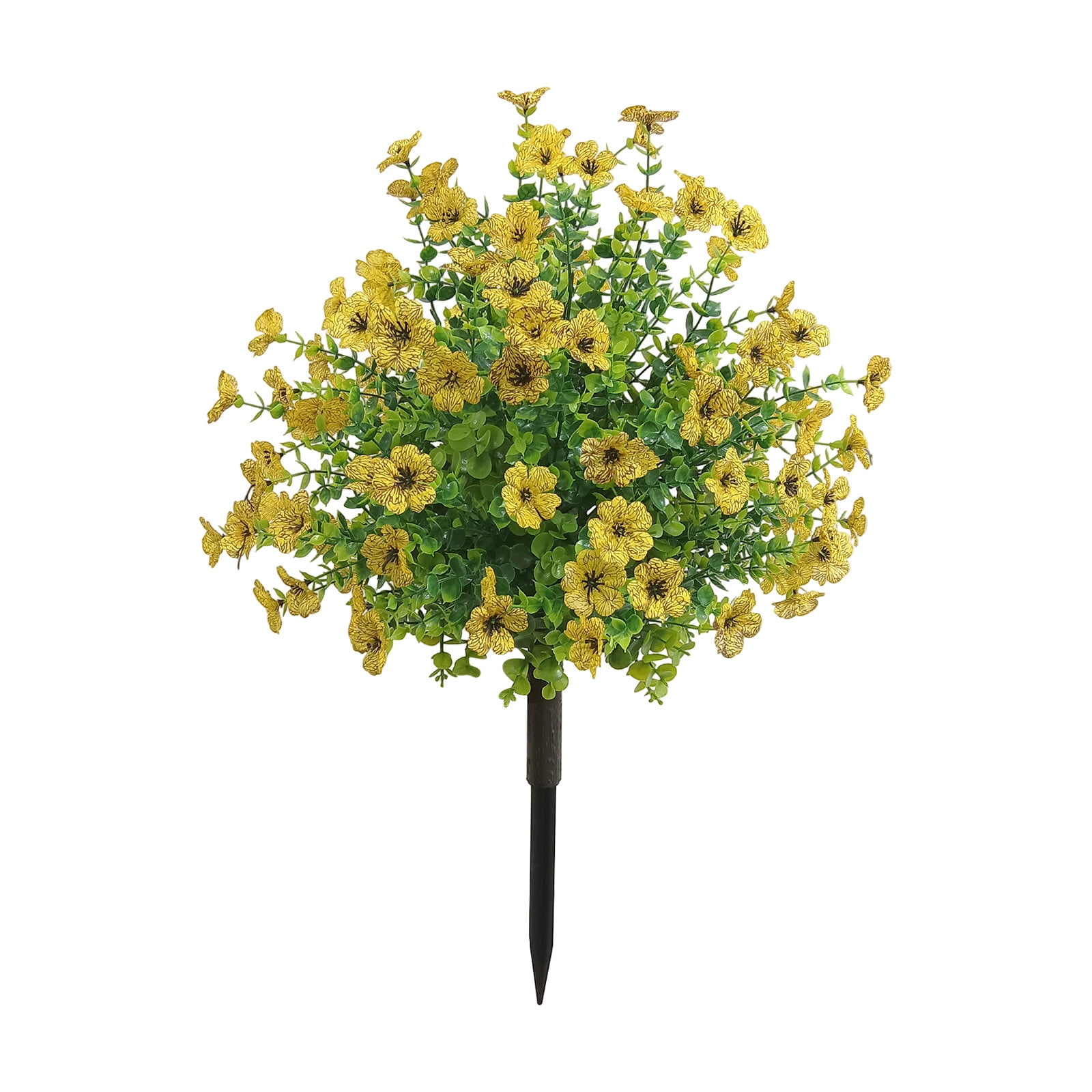 Artificial Boxwood Topiary Ball Trees with Red Flowers for Outdoor with ...